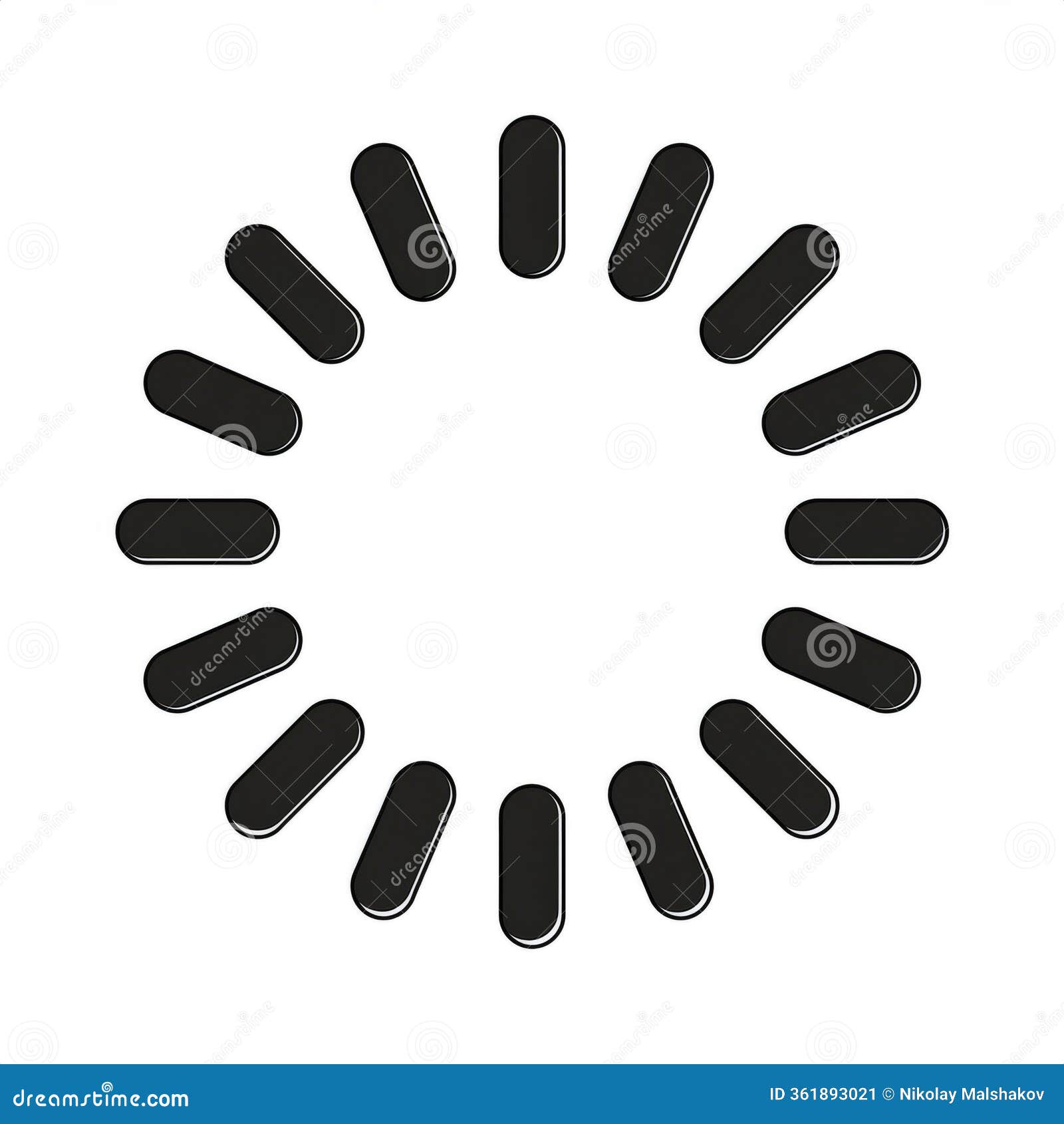 Circular Loading Symbol Represents Ongoing Operation, Buffering or Data Transfer Stock ...