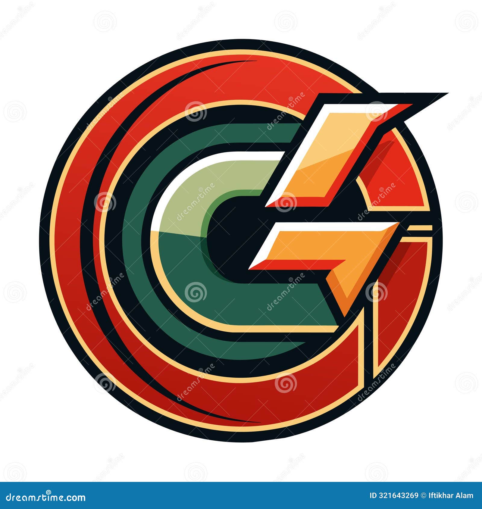 A Circular Logo with a Stylized G Letter and a Yellow Arrow, G Alphabet ...