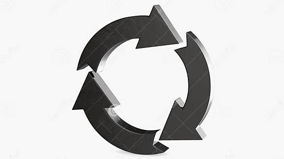 Circular Loop Cycle Arrows Symbol Icon Design Stock Illustration ...