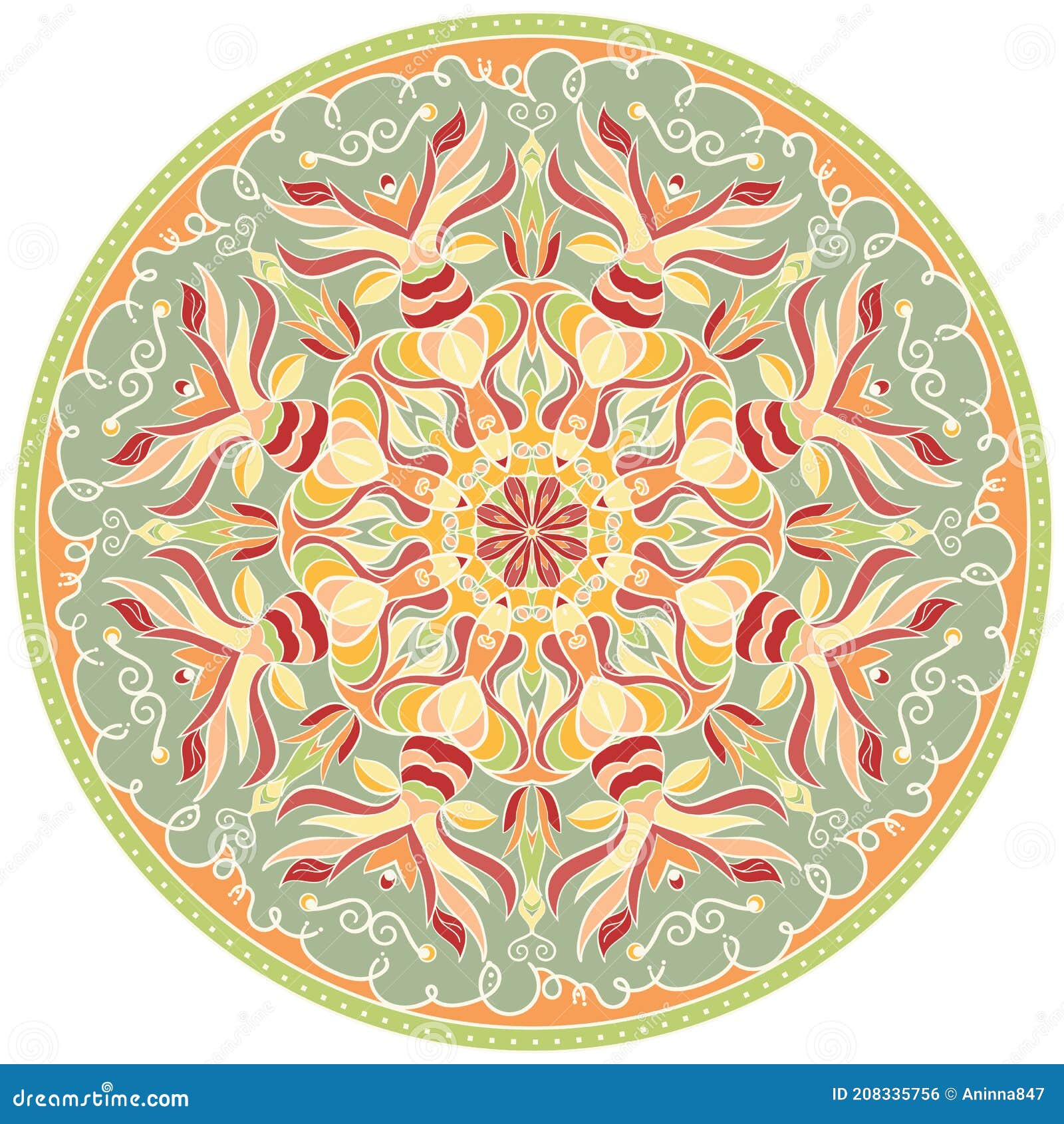 Circular Mandala Pattern, Design Element Stock Vector - Illustration of ...