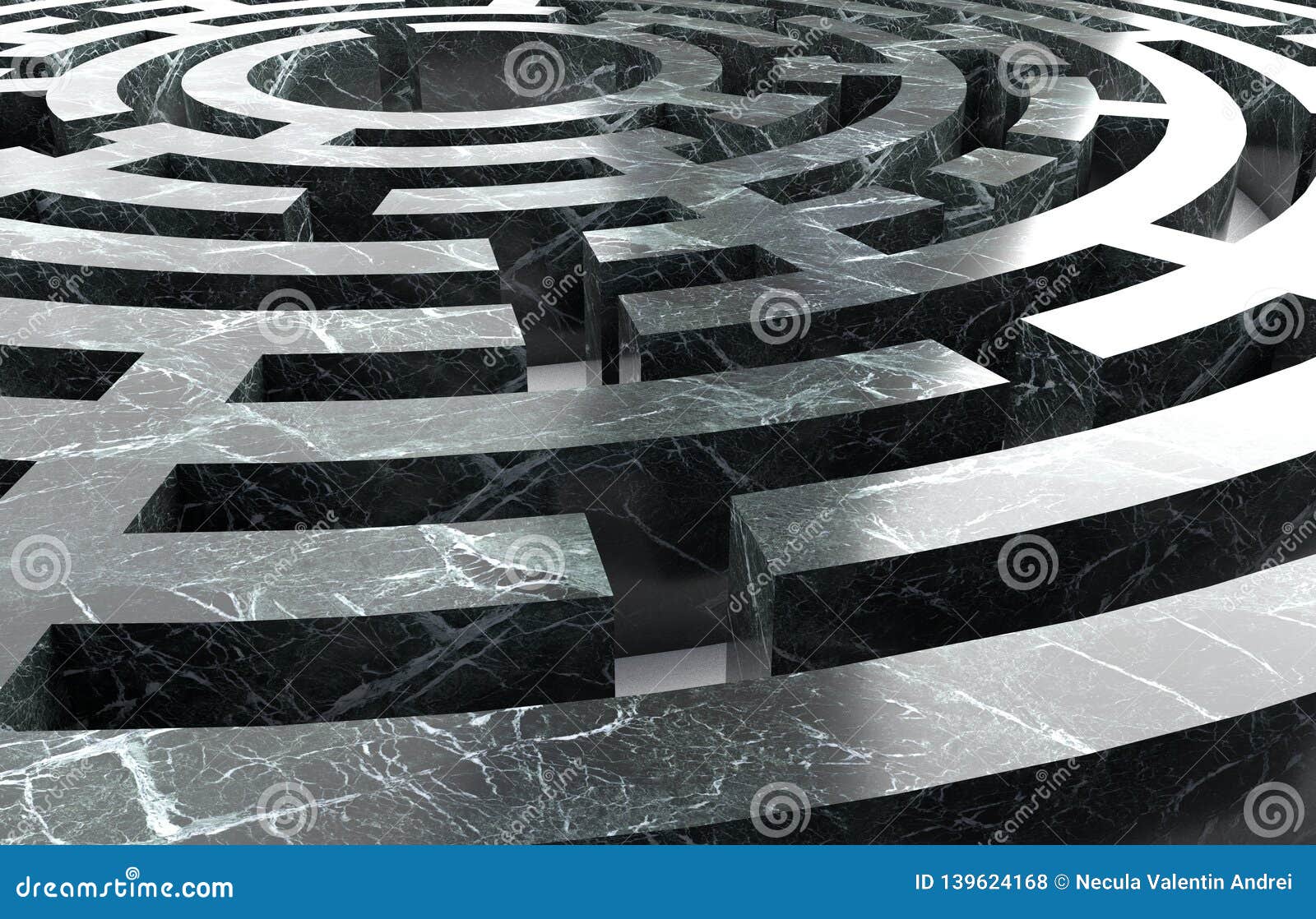 Circular maze stock illustration. Illustration of adversity - 139624168