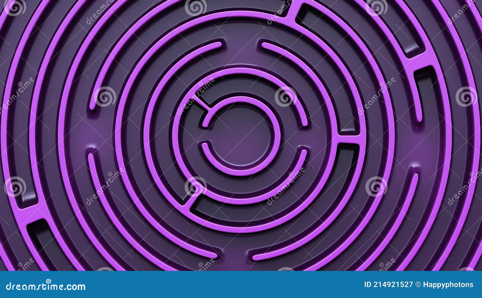 Circular Maze Structure. Purple Theme Stock Illustration - Illustration ...