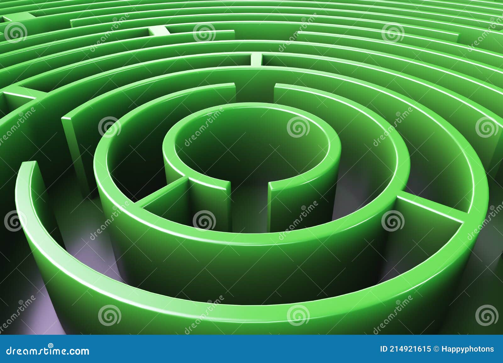 Circular Maze. View from Above Stock Illustration - Illustration of ...