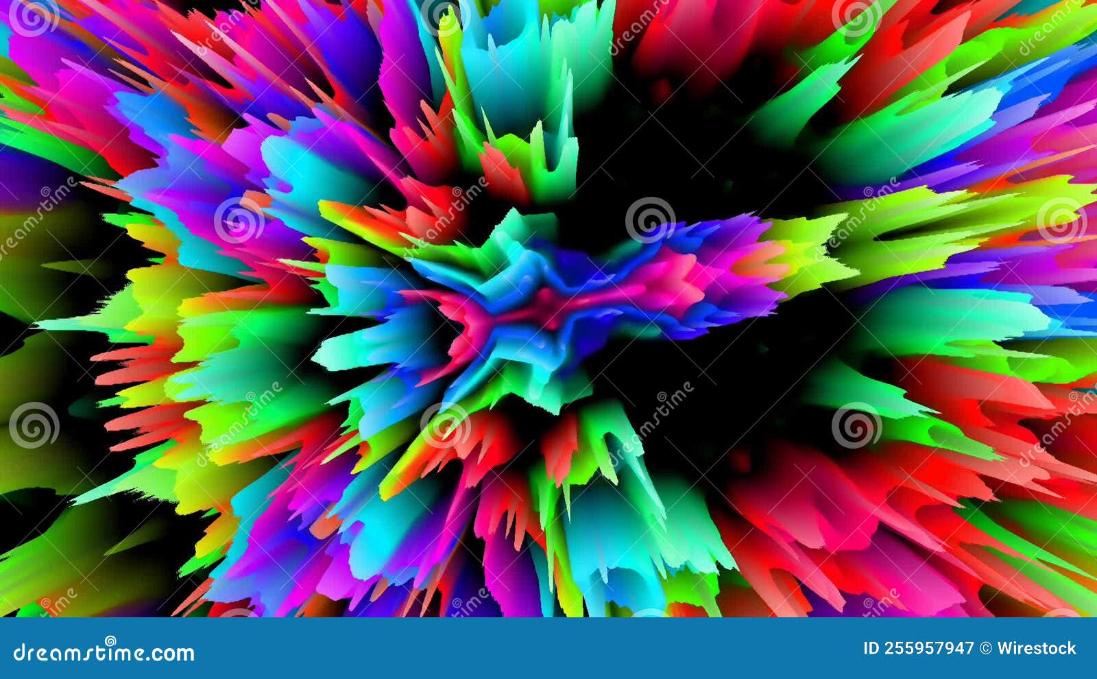 Circular Motion of Colorful Objects with Pointed Ends Stock Video ...