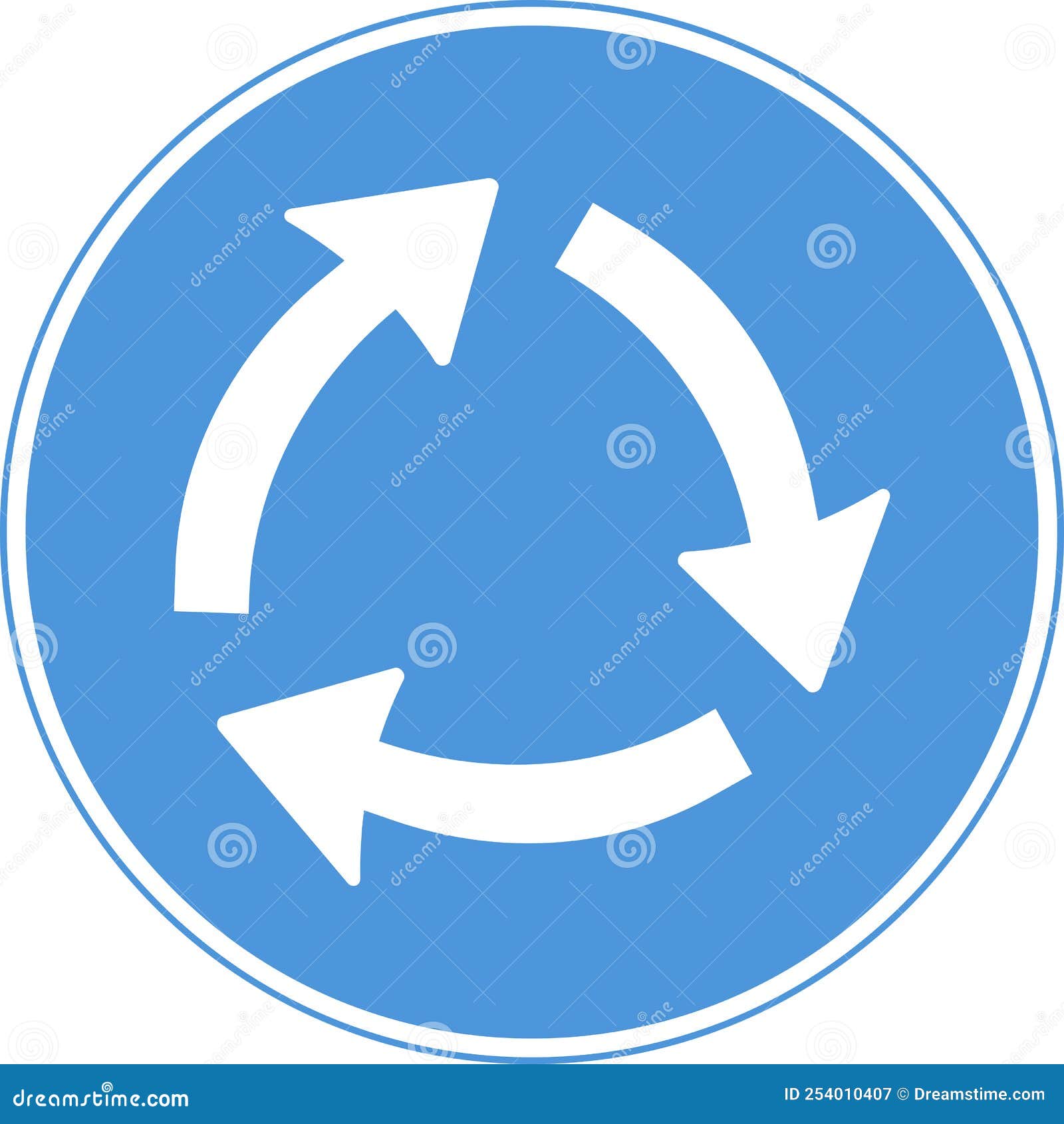 The Circular Motion Sign. Blue Circle. Vector Image Stock Vector ...