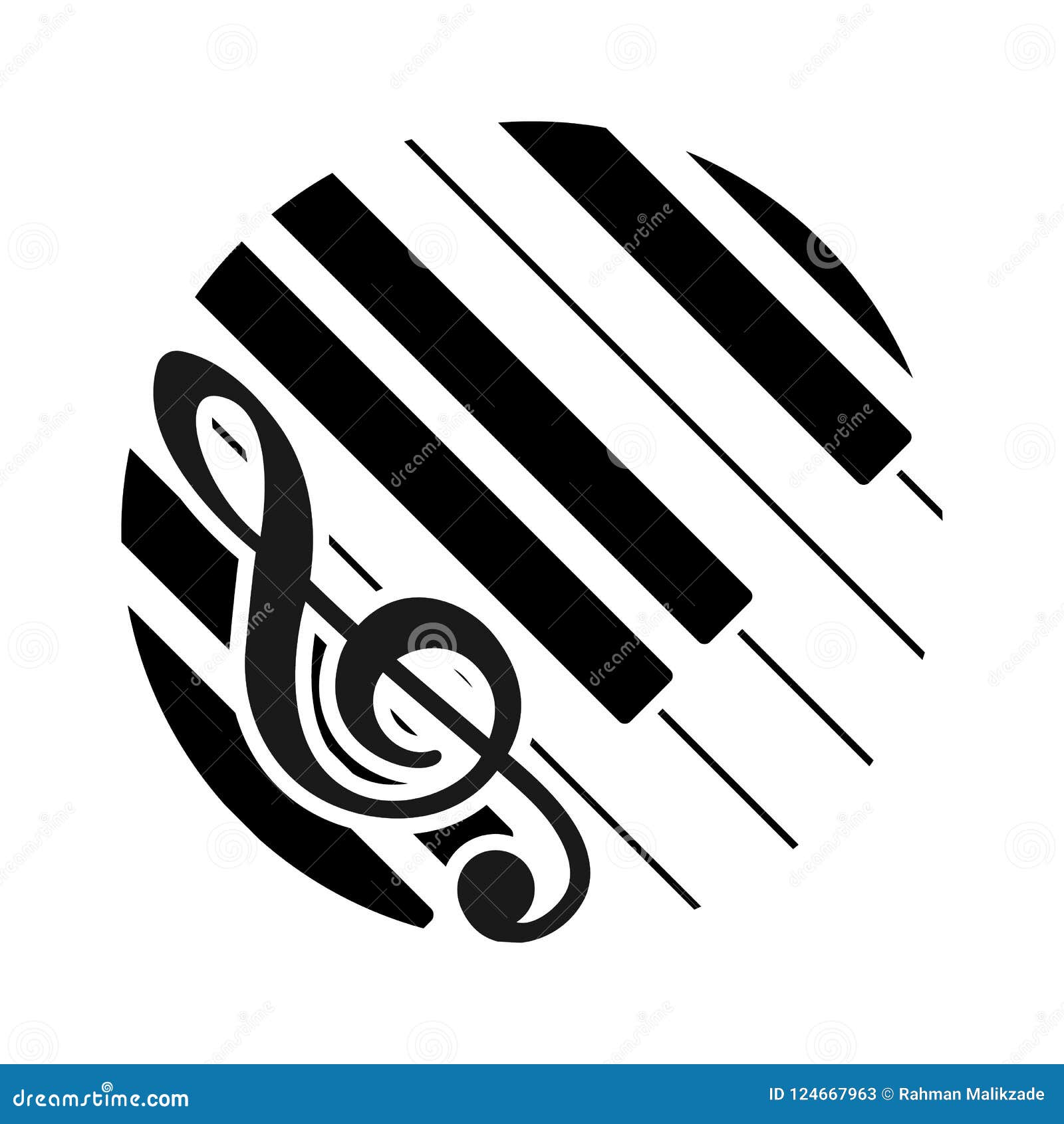 Circular Music Notes. Piano Note. Vector | CartoonDealer.com #124668005