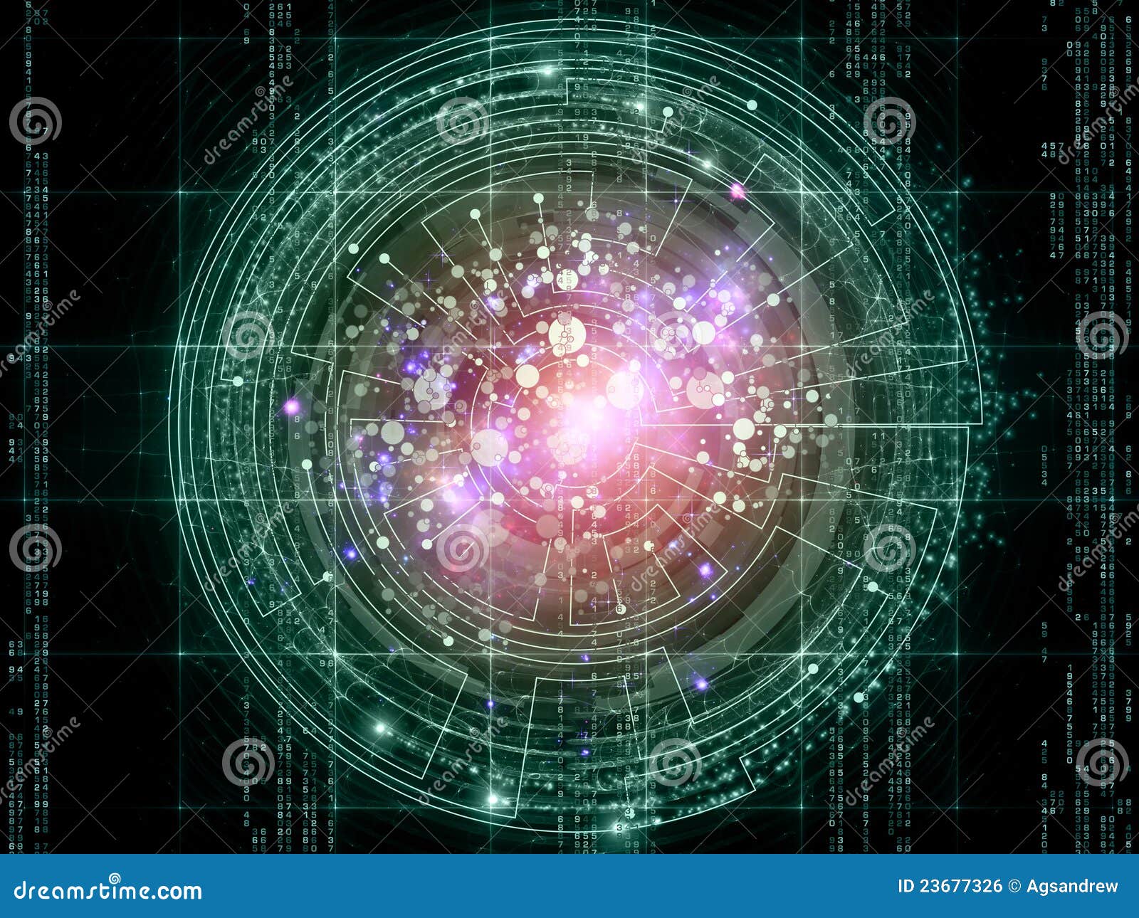 Circular network stock illustration. Illustration of pattern - 23677326