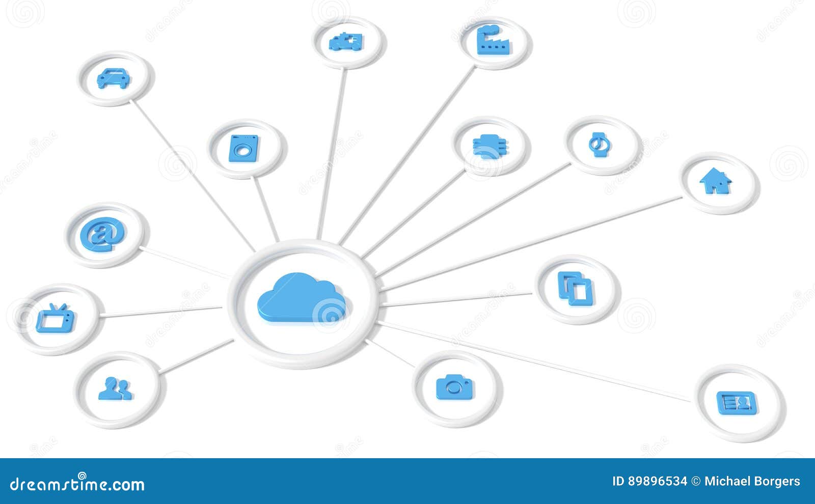 Circular Network Cloud Computing Circular Network Stock Illustration ...