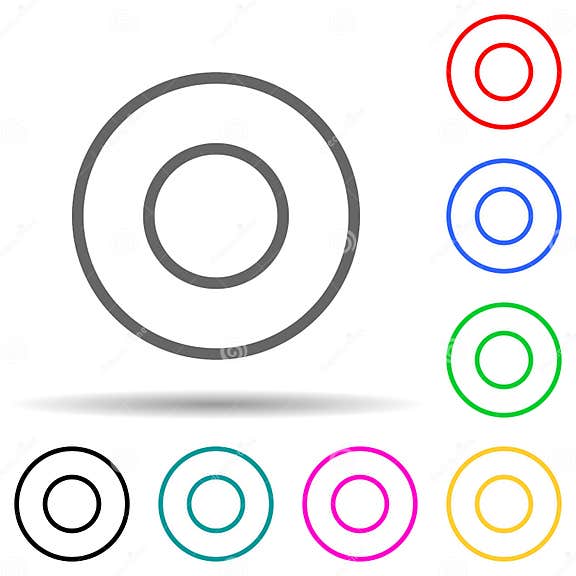 Circular Notation Multi Color Style Icon Simple Thin Line Outline Vector Of Web Icons For Ui