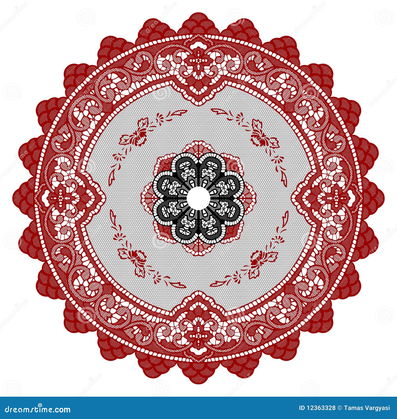 Circular Ornament. Black And White Decoration. Royalty-Free Stock ...