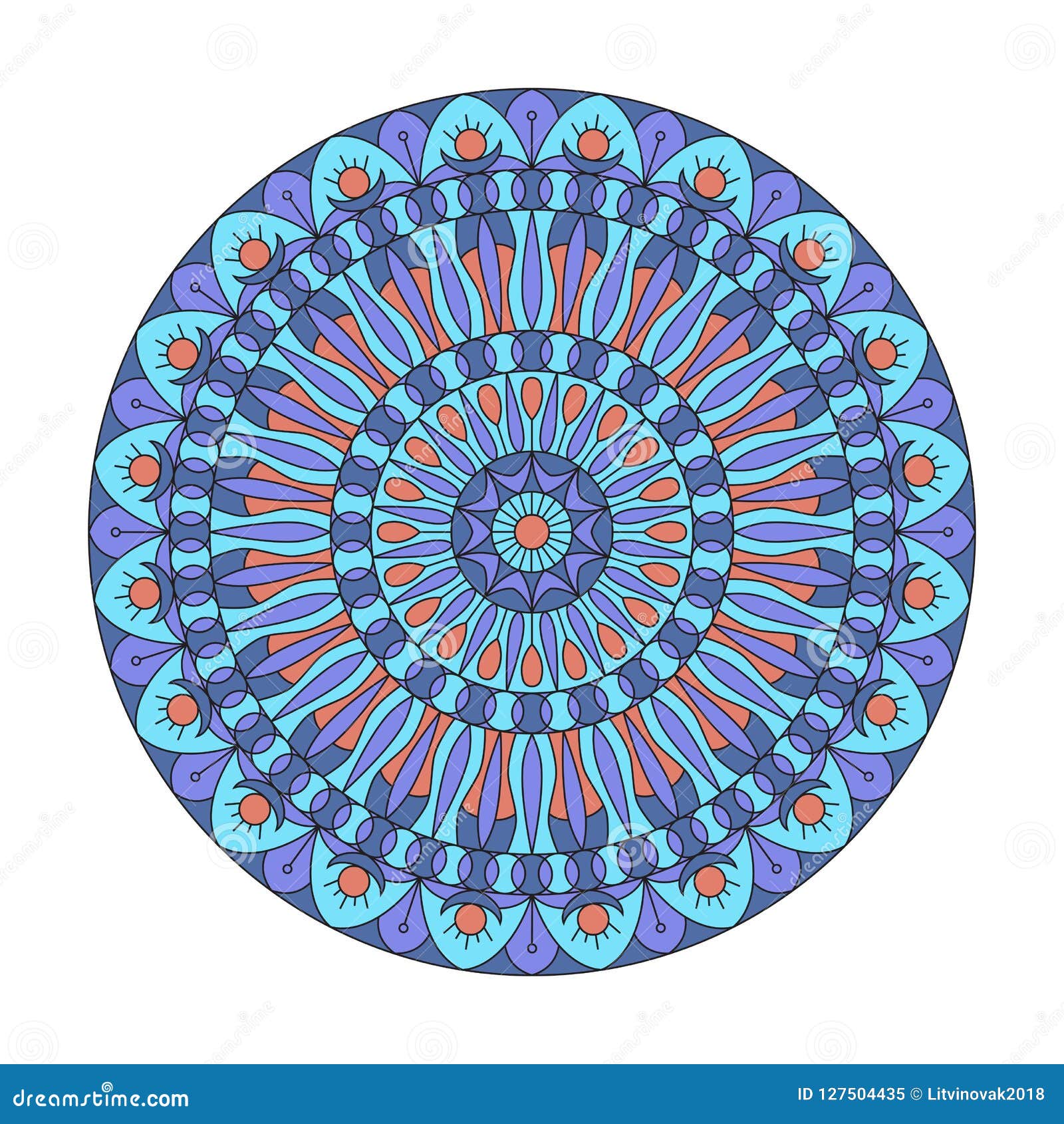 Circular Ornament. the Combination of Geometry and Hand Drawn Patterns ...