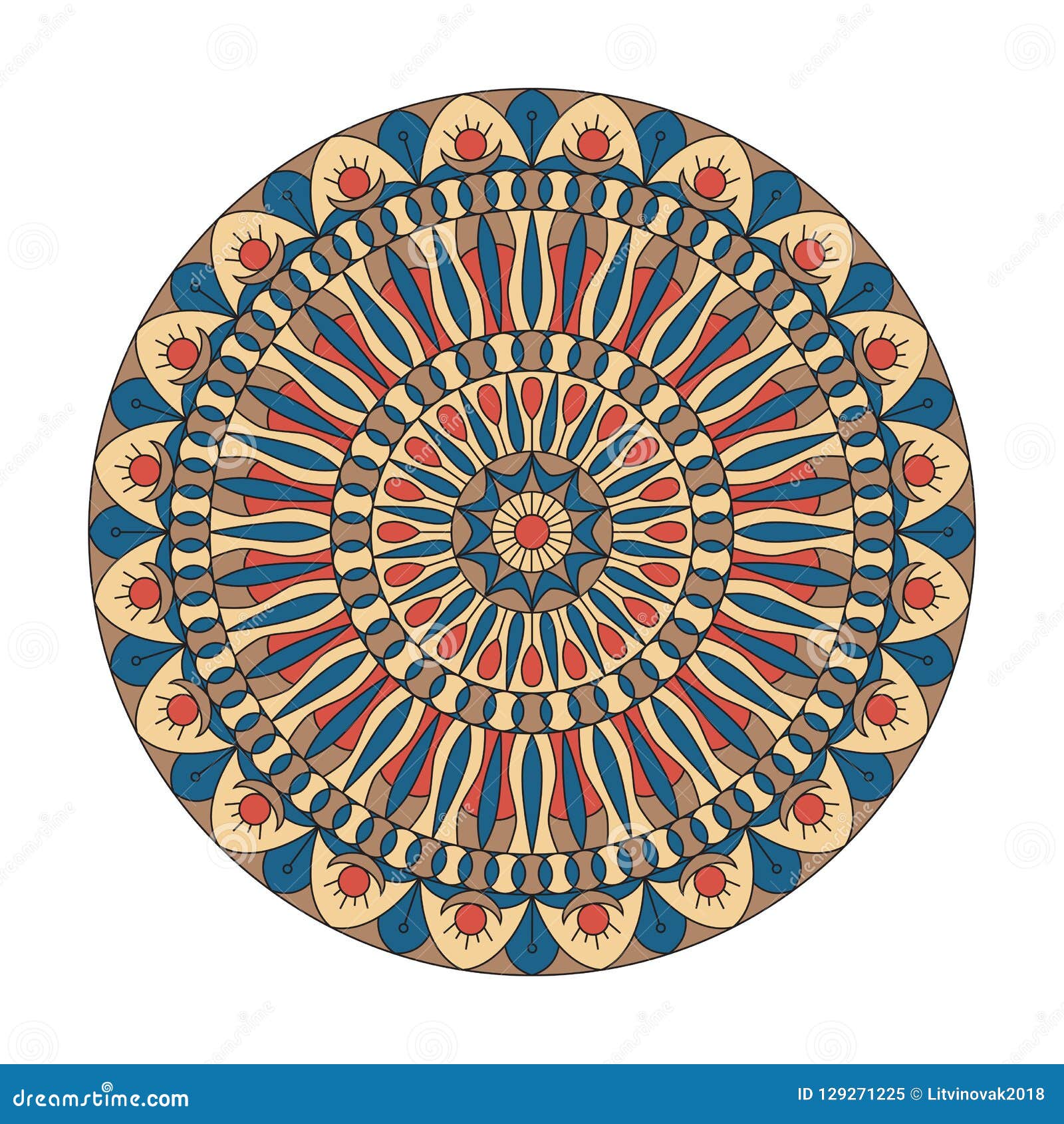 Circular Ornament. the Combination of Geometry and Hand Drawn Patterns ...