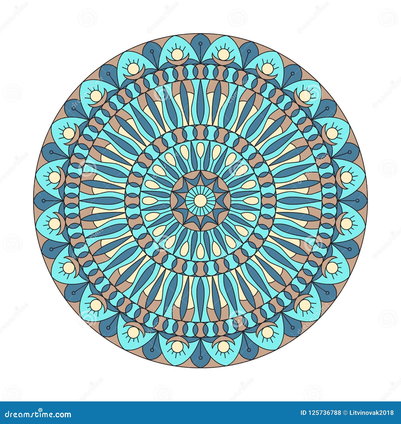 Circular Ornament. the Combination of Geometry and Hand Drawn Patterns ...