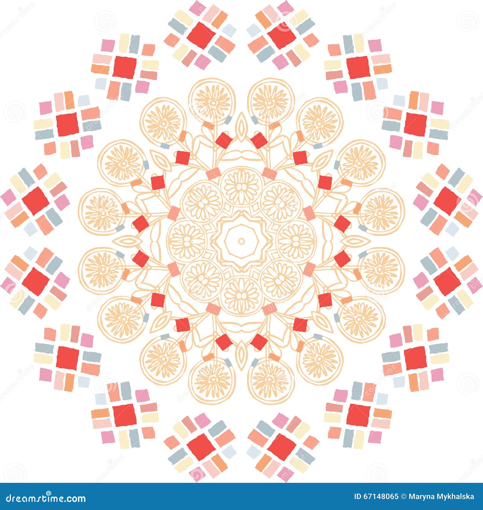 Circular ornament stock vector. Illustration of ethnicity - 67148065