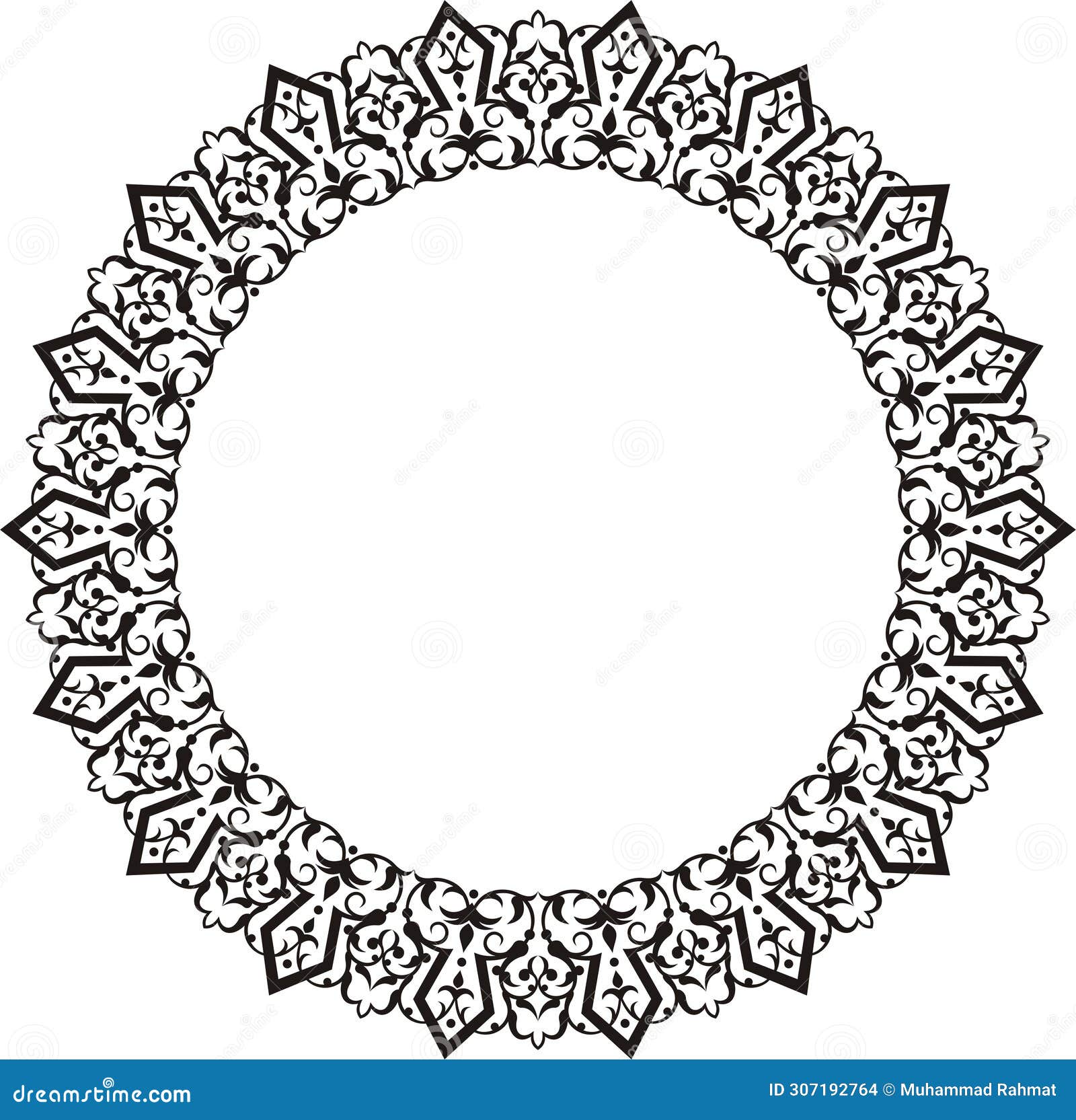 Circular Ornament Design Pattern, Circular Frame Borders Stock Vector ...