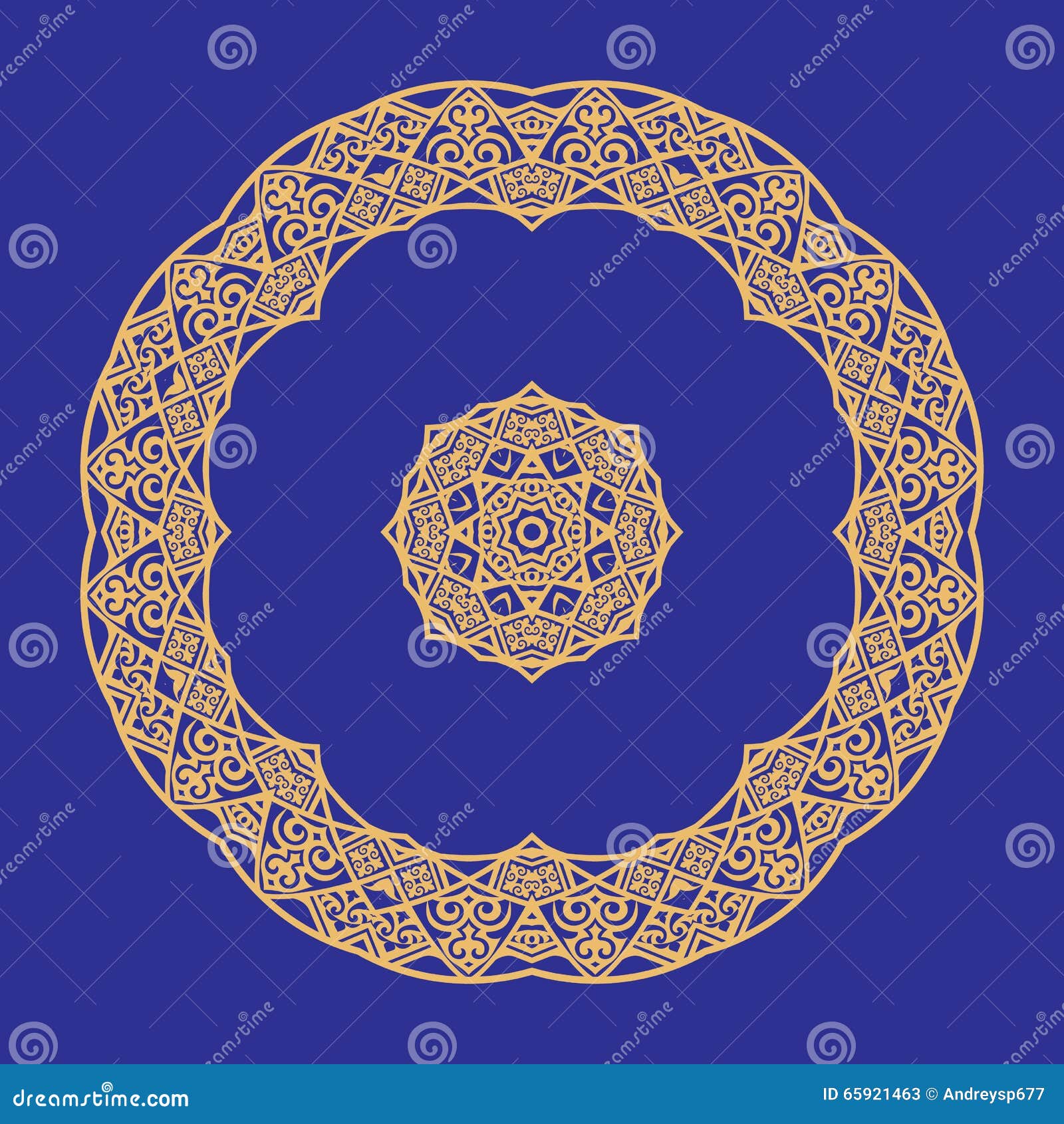 Circular Pattern in Arabic Style Stock Vector - Illustration of graphic ...