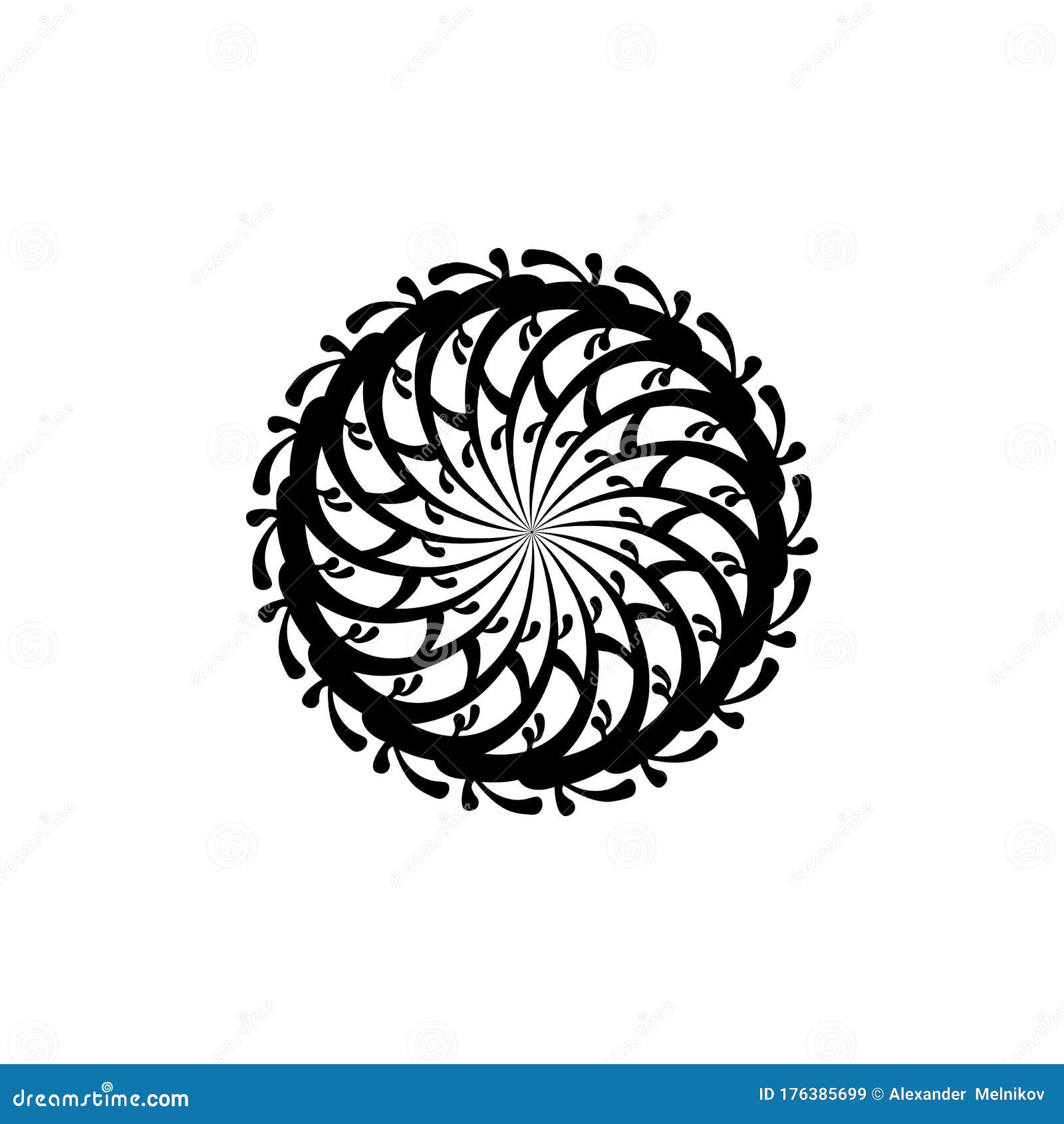 Circular Pattern Art Icon. Vector Sign. Trendy Symbol Stock ...
