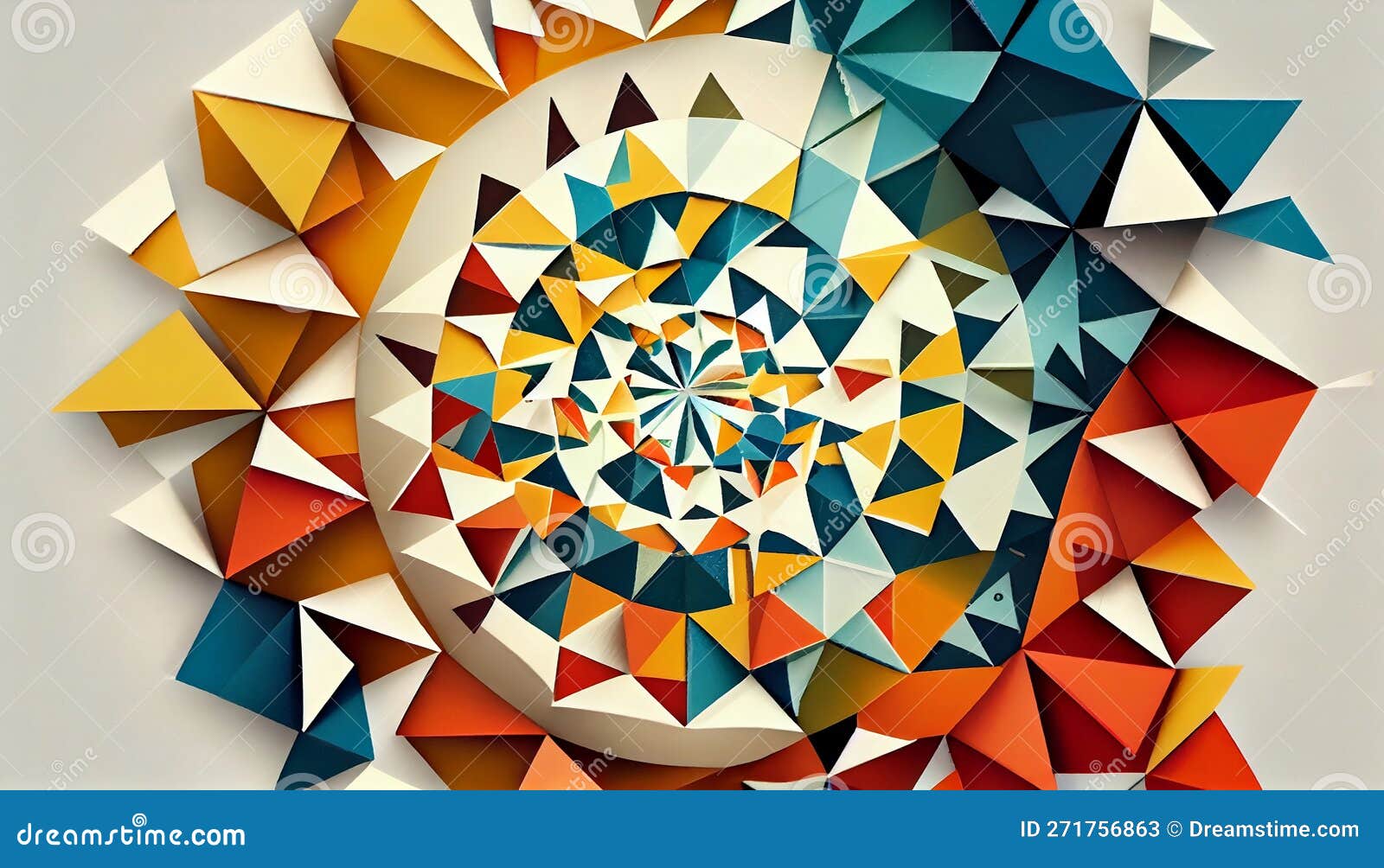 A Circular Pattern with a Variety of Different Shapes, that Interlock ...