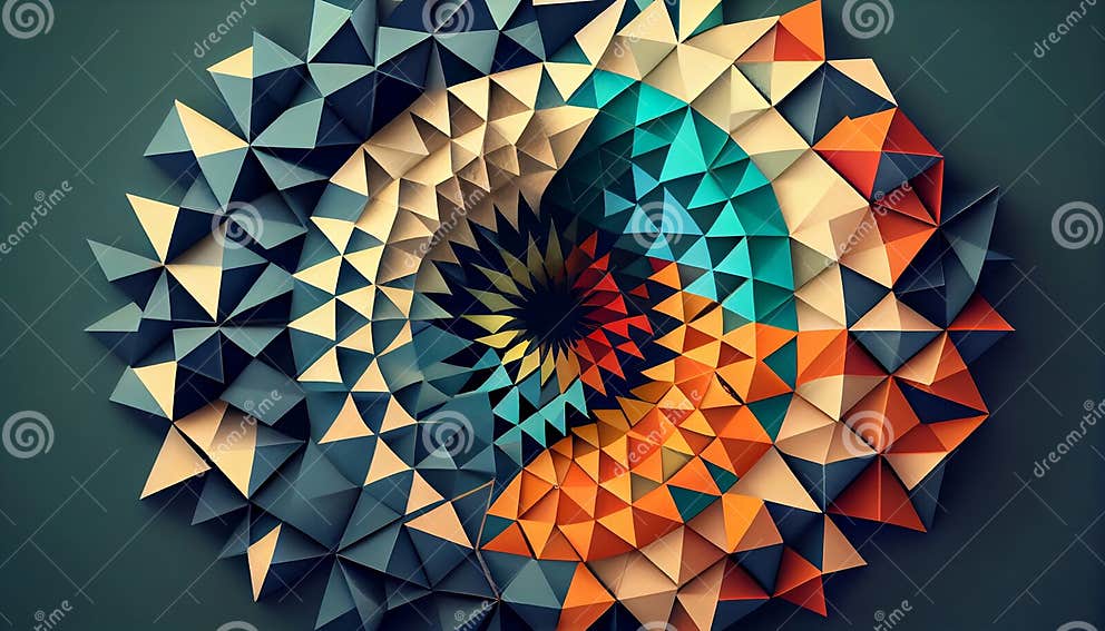 A Circular Pattern with a Variety of Different Shapes, that Interlock ...