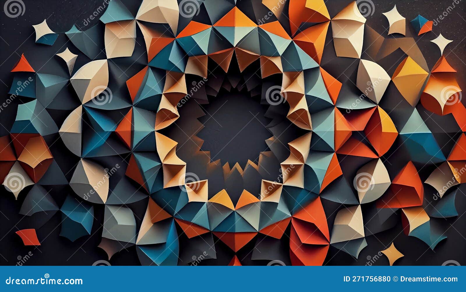 A Circular Pattern with a Variety of Different Shapes, that Interlock ...