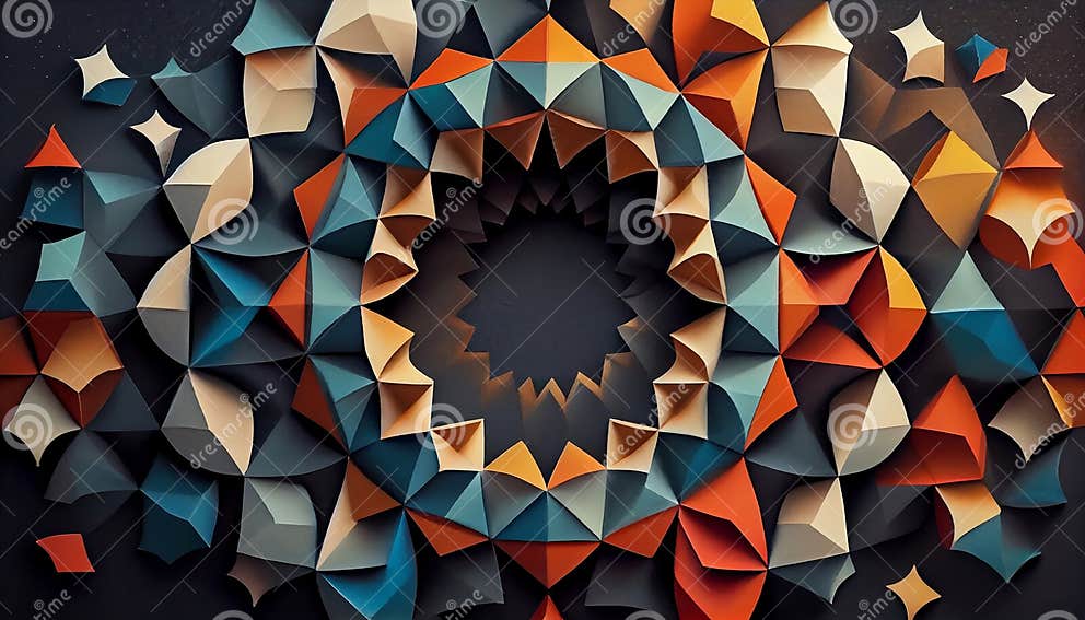 A Circular Pattern with a Variety of Different Shapes, that Interlock ...