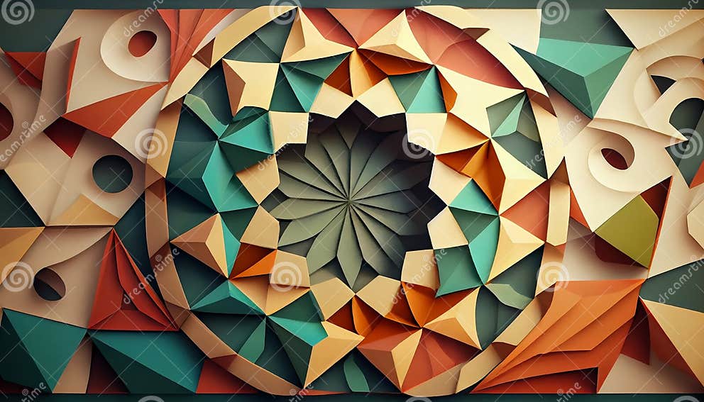 A Circular Pattern with a Variety of Different Shapes, that Interlock ...