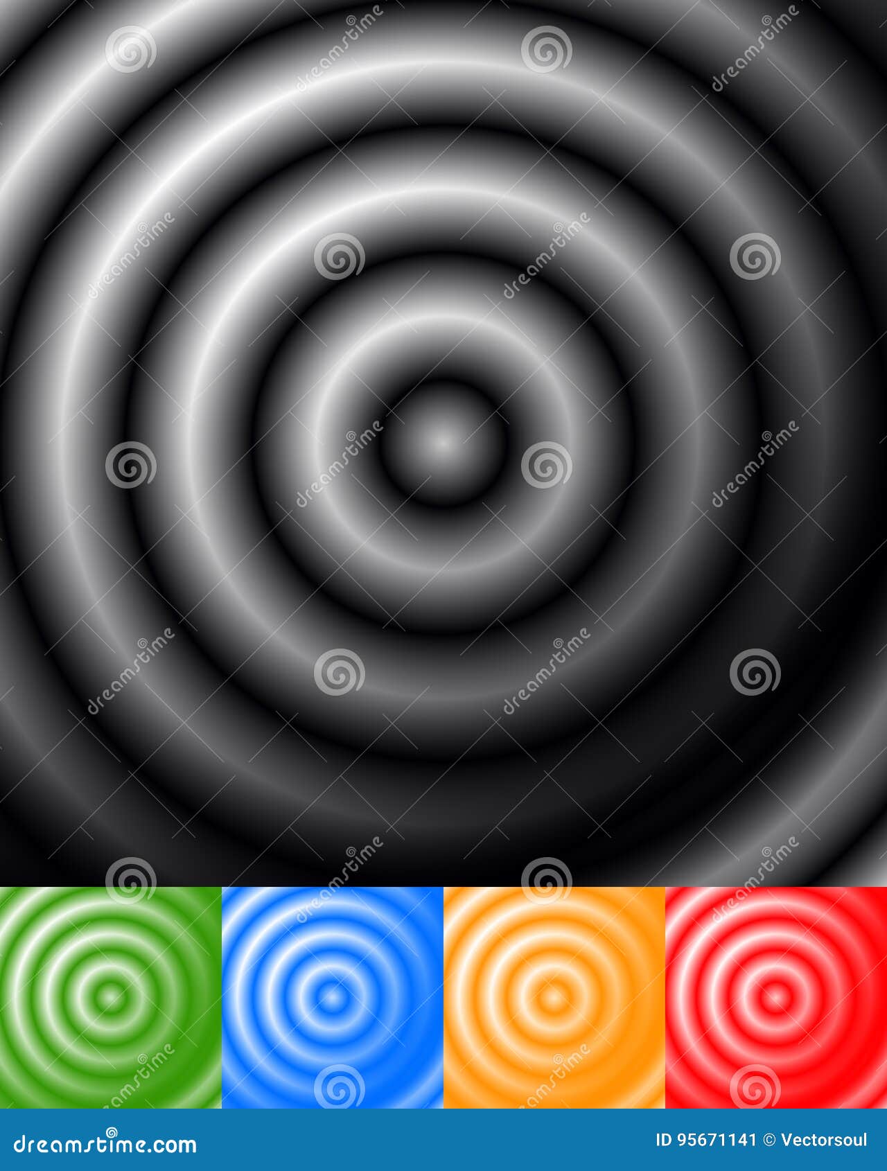 Circular Pattern with Concentric Circles. Faded Overlapping Circle ...