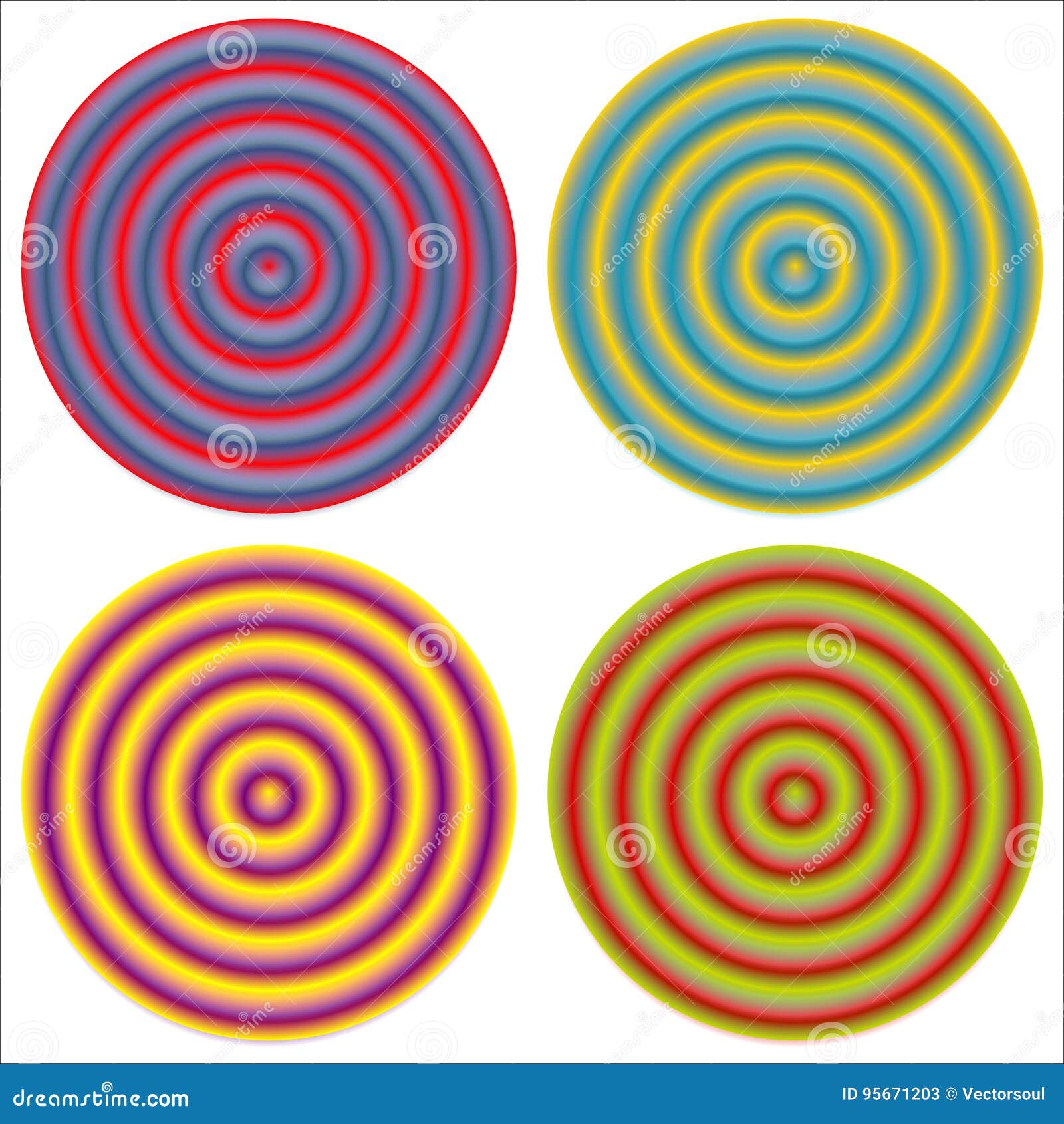 Circular Pattern with Concentric Circles. Faded Overlapping Circle ...