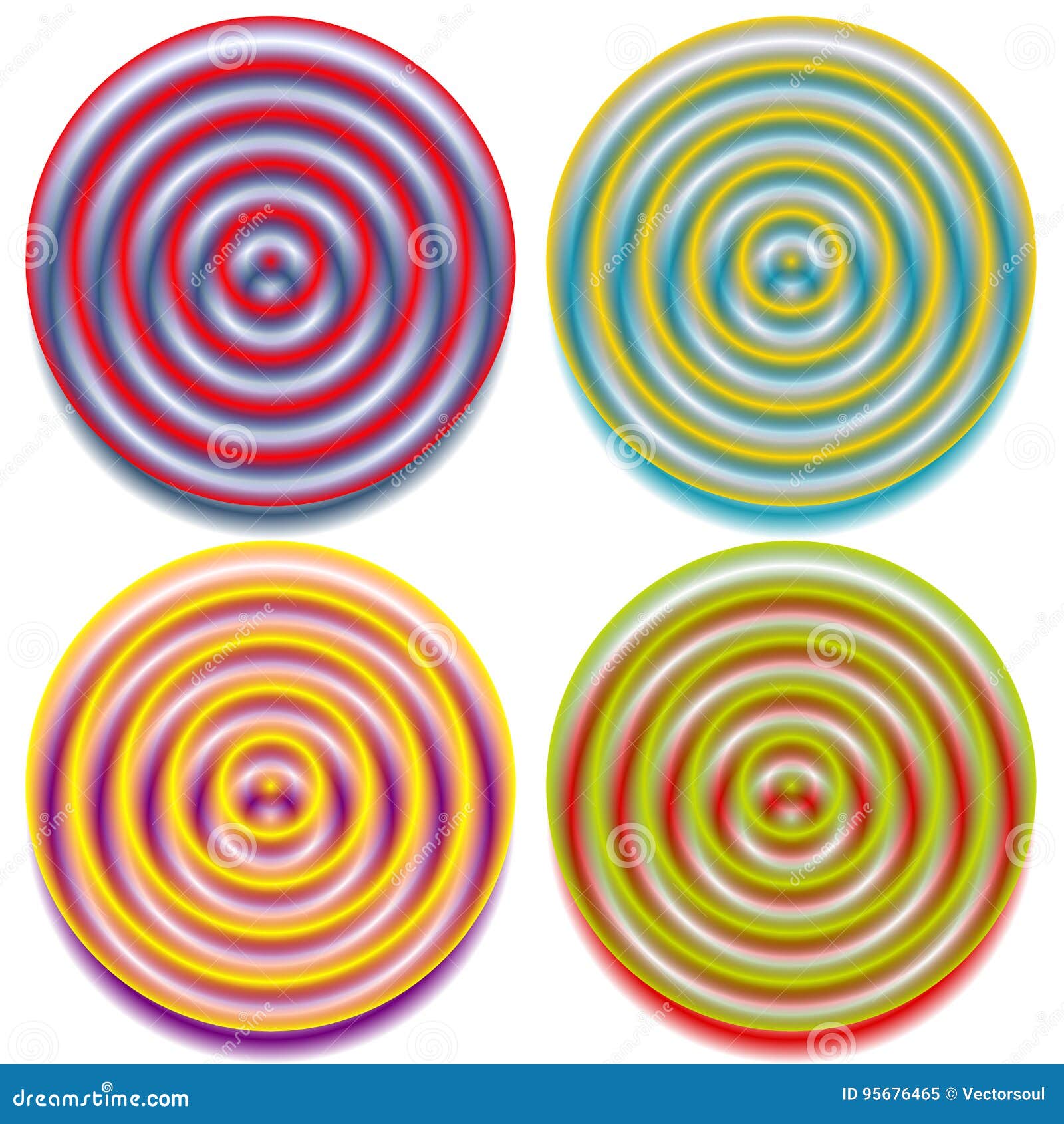 Circular Pattern with Concentric Circles. Faded Overlapping Circle ...