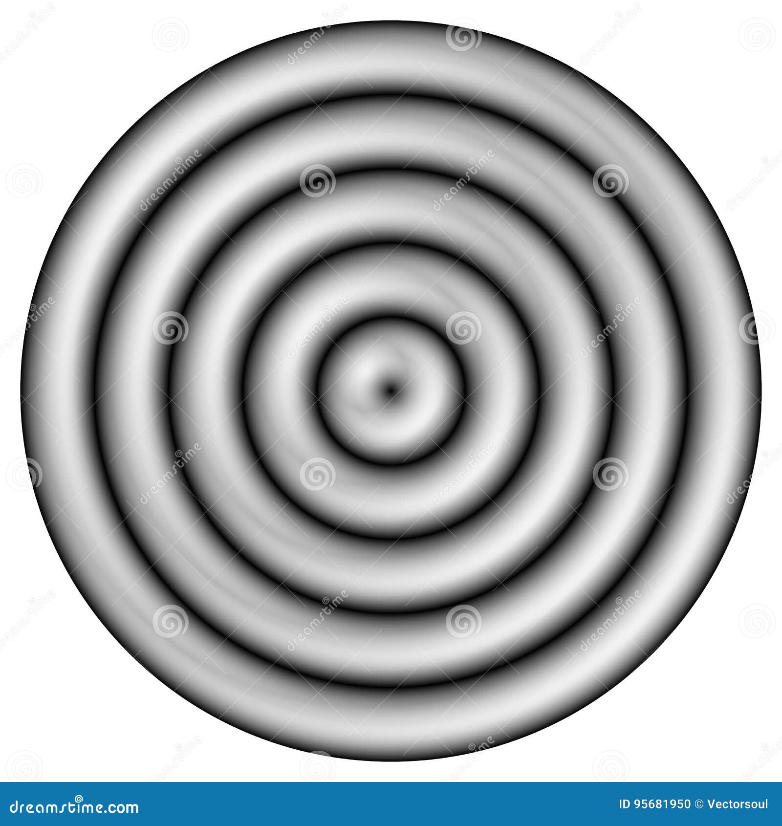 Circular Pattern with Concentric Circles. Faded Overlapping Circle ...