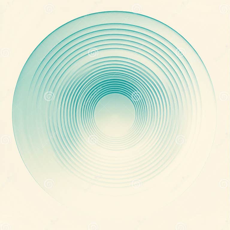 Circular Pattern of Concentric Lines Creating a Soothing Visual Effect in a Soft Color Palette ...