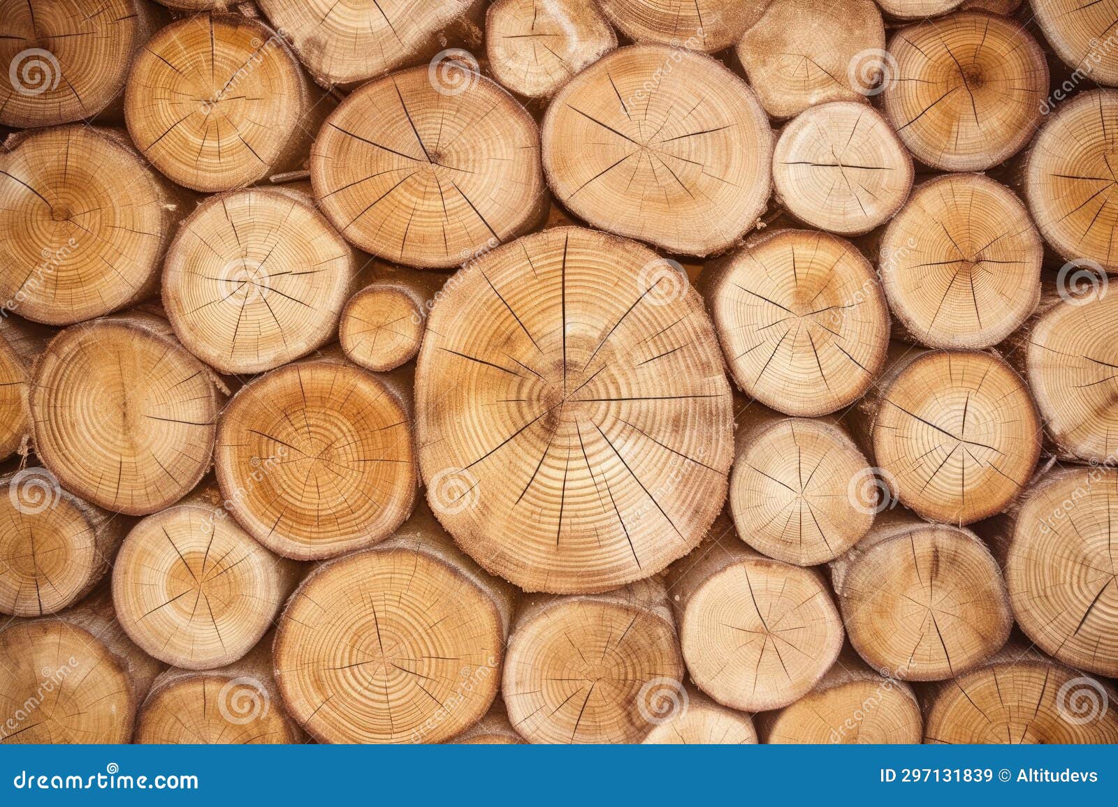 Circular Pattern in Cross-cut Log Stock Image - Image of background ...