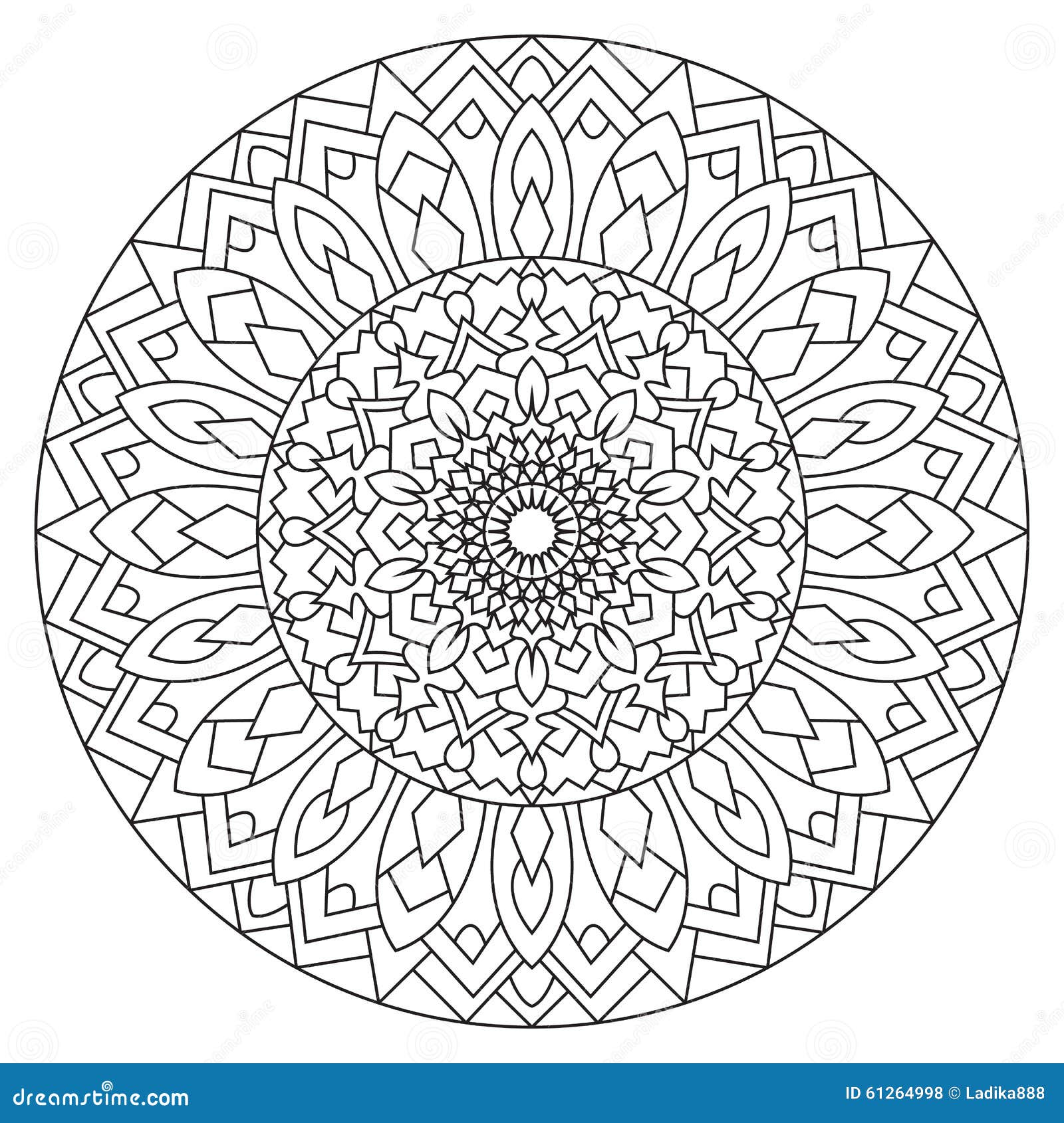 Circular Pattern in Ethnic Style. Stock Vector - Illustration of ...