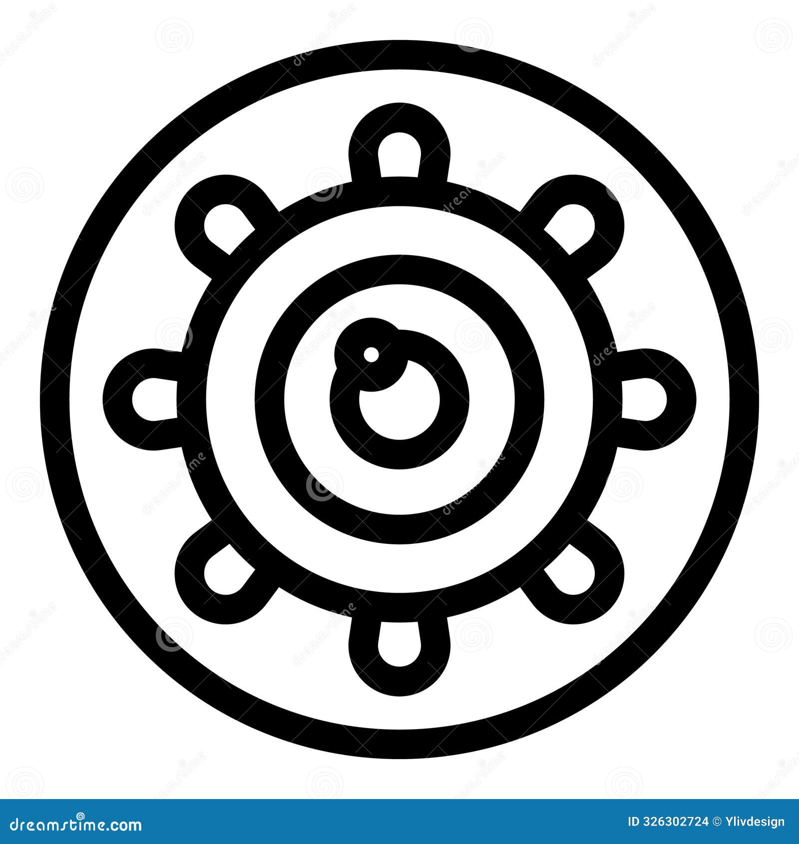 Circular Pattern Forming Abstract Eye Symbol Stock Vector ...