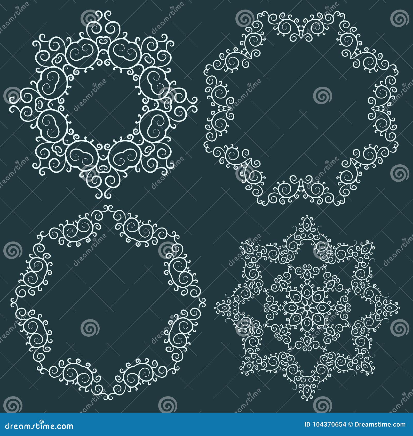 A Circular Pattern of Hand Drawn Swirls Stock Vector - Illustration of ...