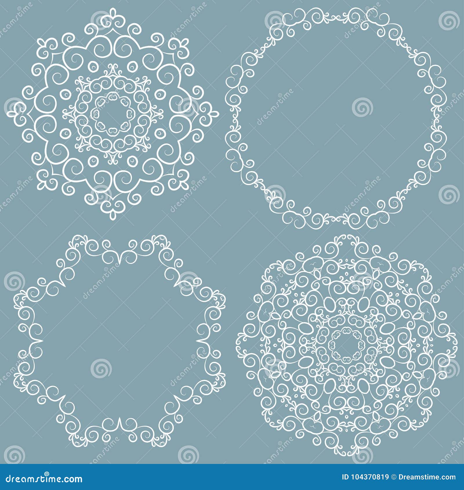 A Circular Pattern of Hand Drawn Swirls Stock Vector - Illustration of ...