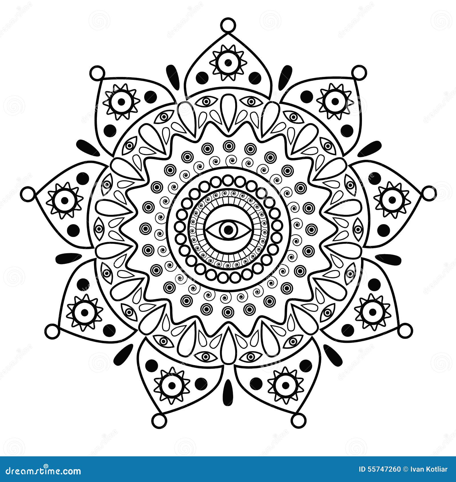 Circular pattern stock vector. Illustration of graphic - 55747260