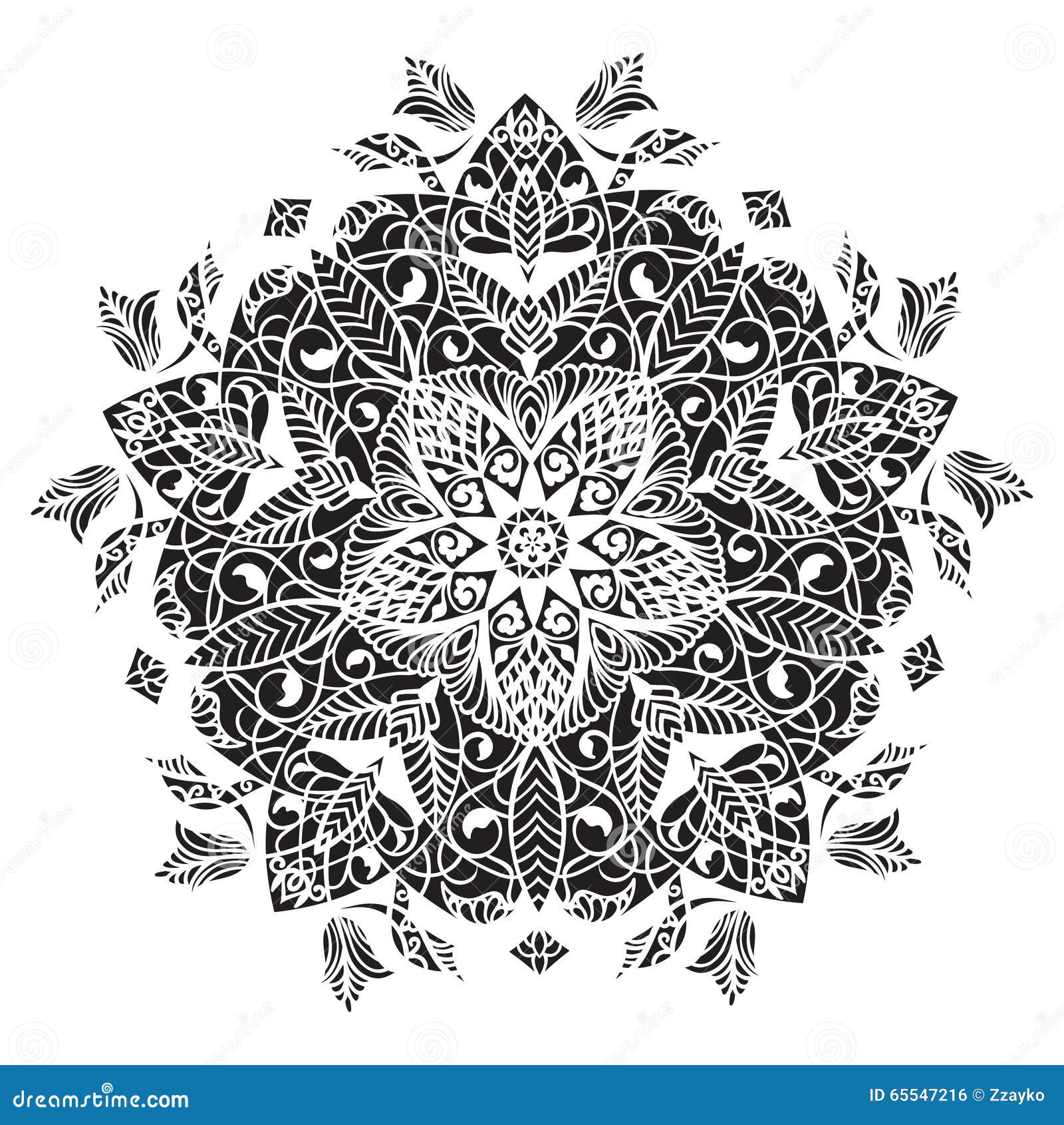 Circular Pattern. Islamic Ethnic Ornament for Pottery, Tiles, Textiles ...