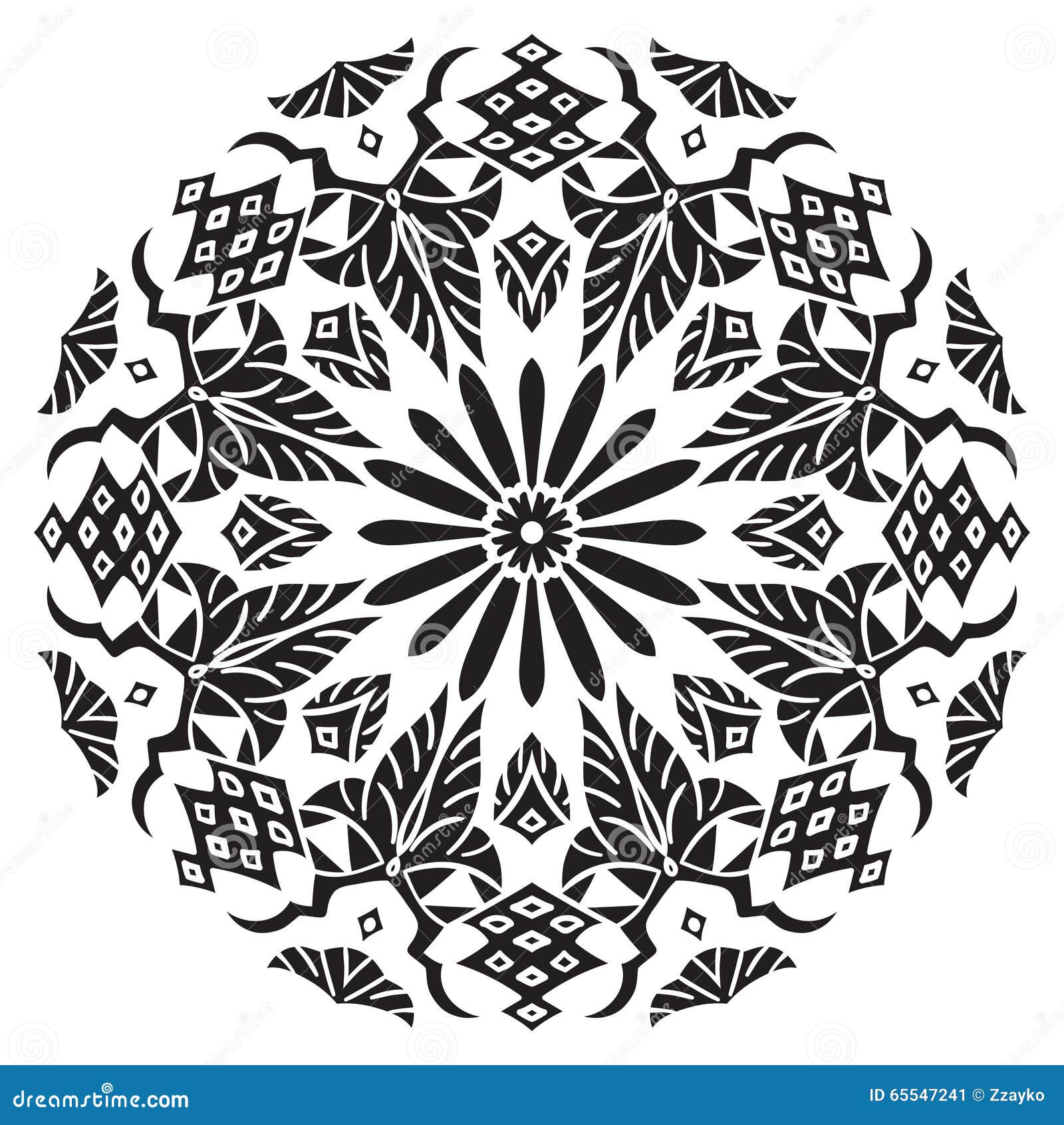 Circular Pattern. Islamic Ethnic Ornament for Pottery, Tiles, Textiles ...