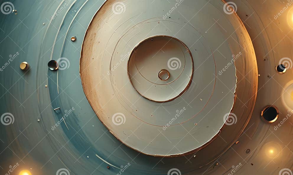 Circular Pattern Light and Shadow, with Central White Circle and ...