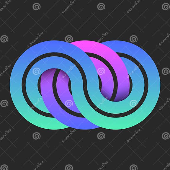 Circular Pattern Logo or Infinity Symbol from Round Links Weaving ...
