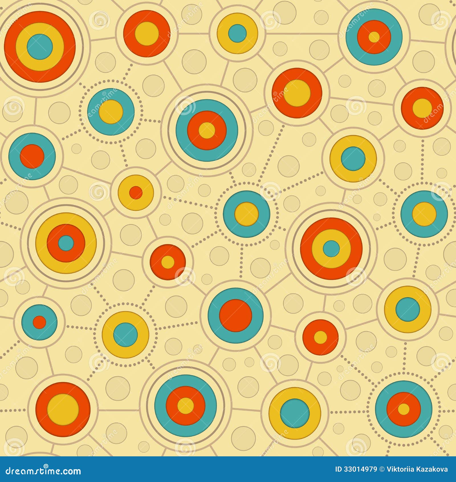 Circular Pattern in Retro Colors Stock Vector - Illustration of bright ...