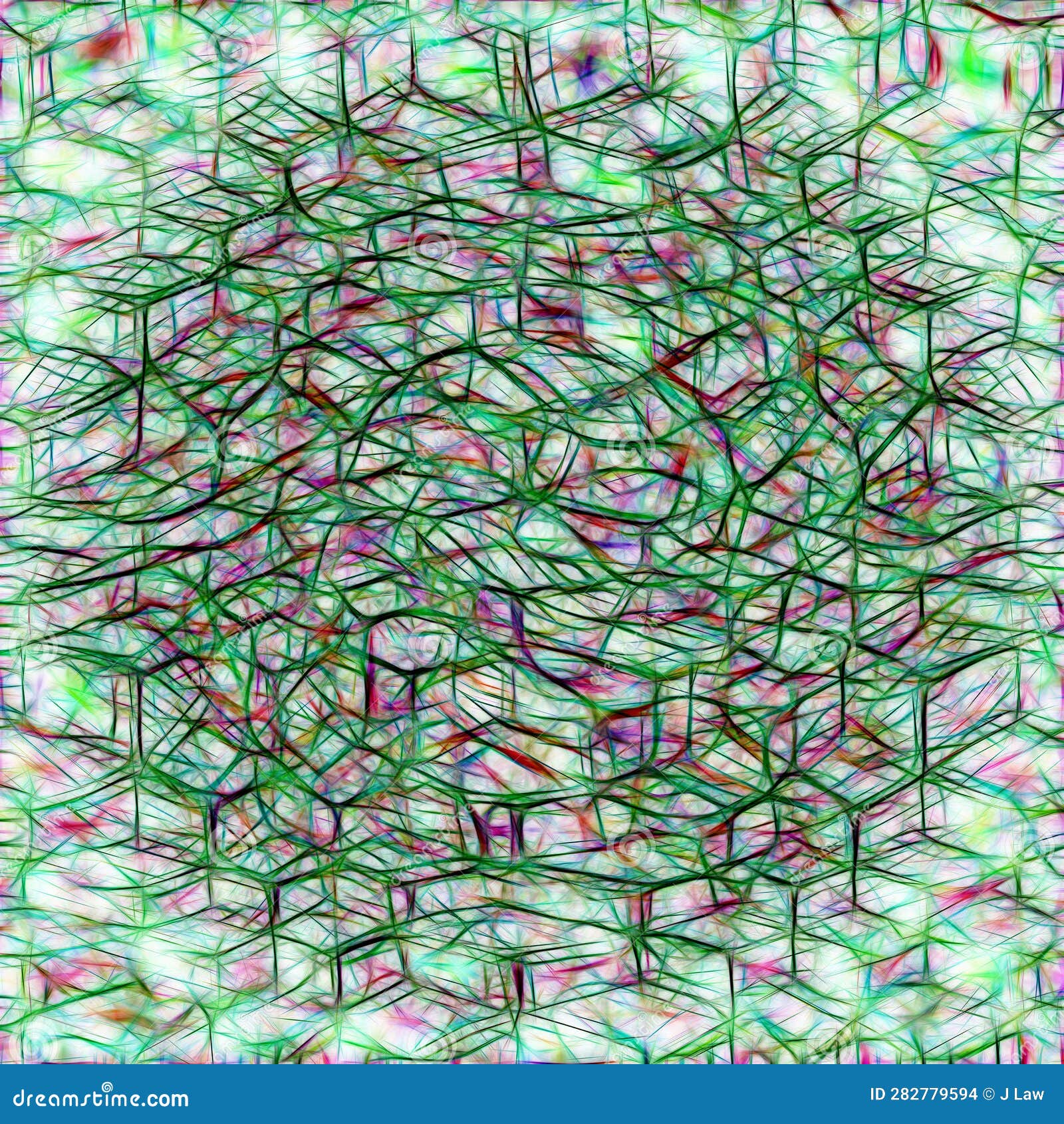 Circular Pattern Viewed with Green Chaotic Design on a White Background ...