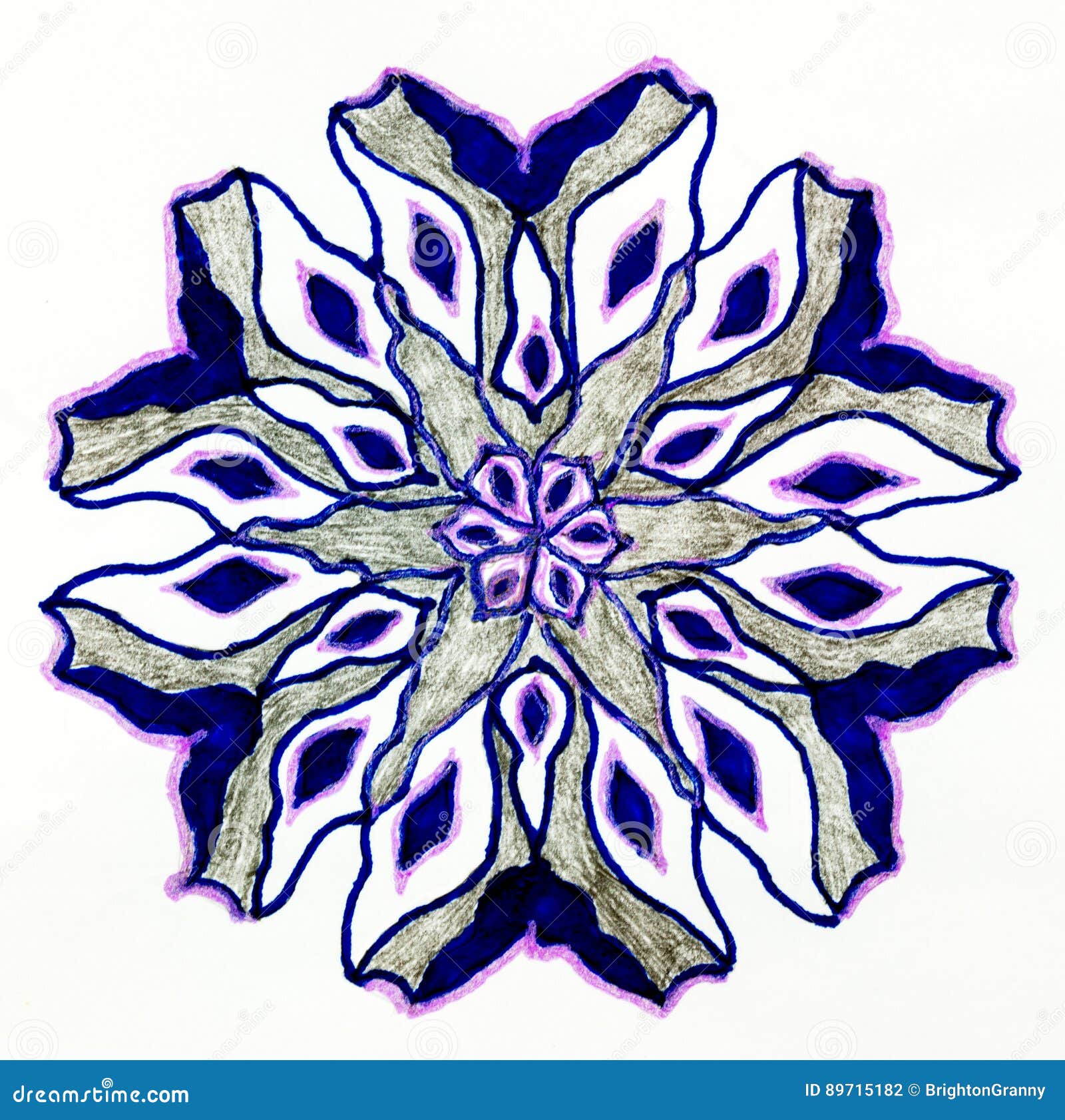 Circular Patterned Drawing. Stock Illustration - Illustration of hand ...