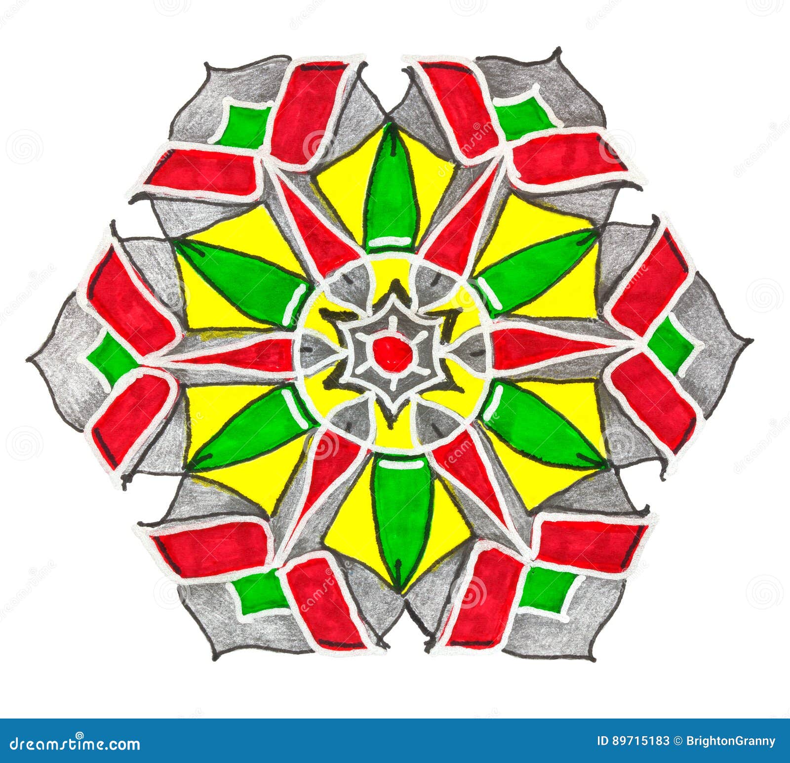 Circular Patterned Drawing. Stock Illustration - Illustration of bright ...