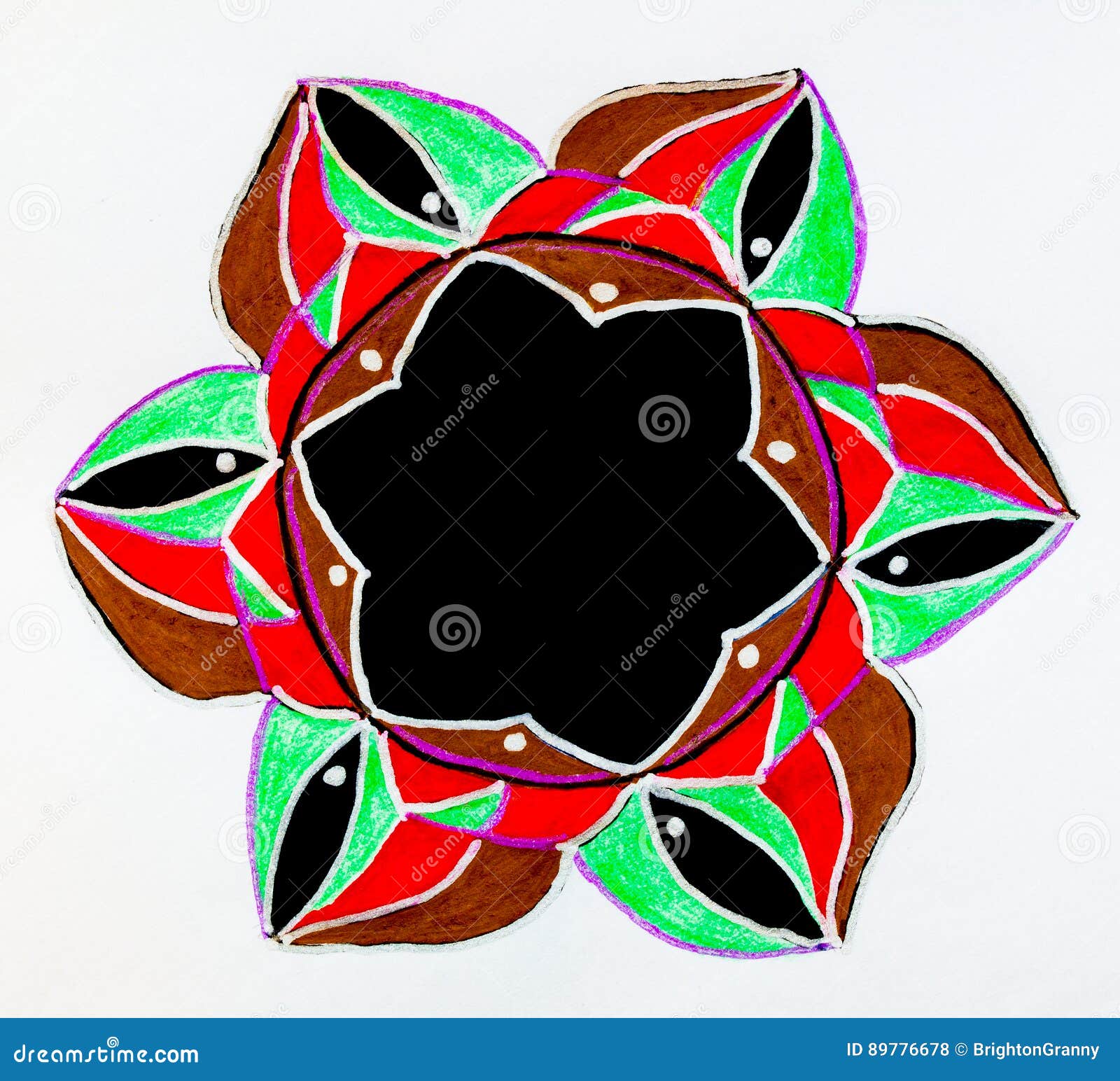 Circular Patterned Drawing. Stock Illustration - Illustration of ...