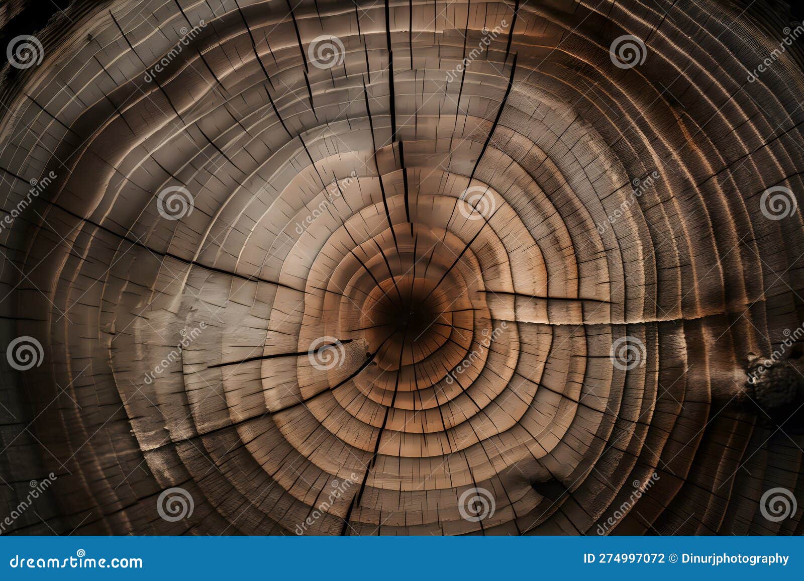 Circular Patterns on a Cross Section of a Giant and Old Tree Trunk ...