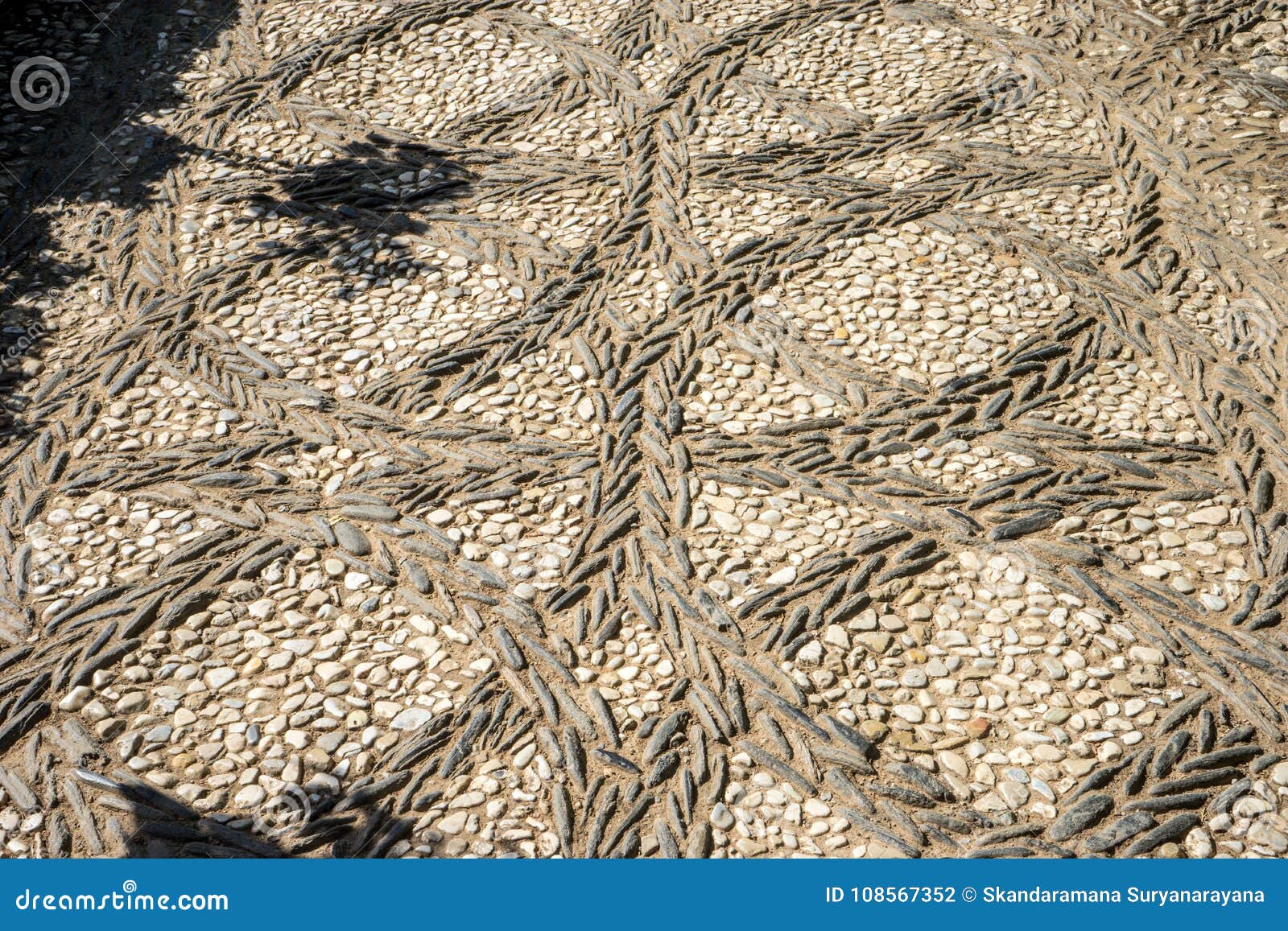 Circular Patterns on a Stone Walking Path at the Alhambra Palace Stock ...