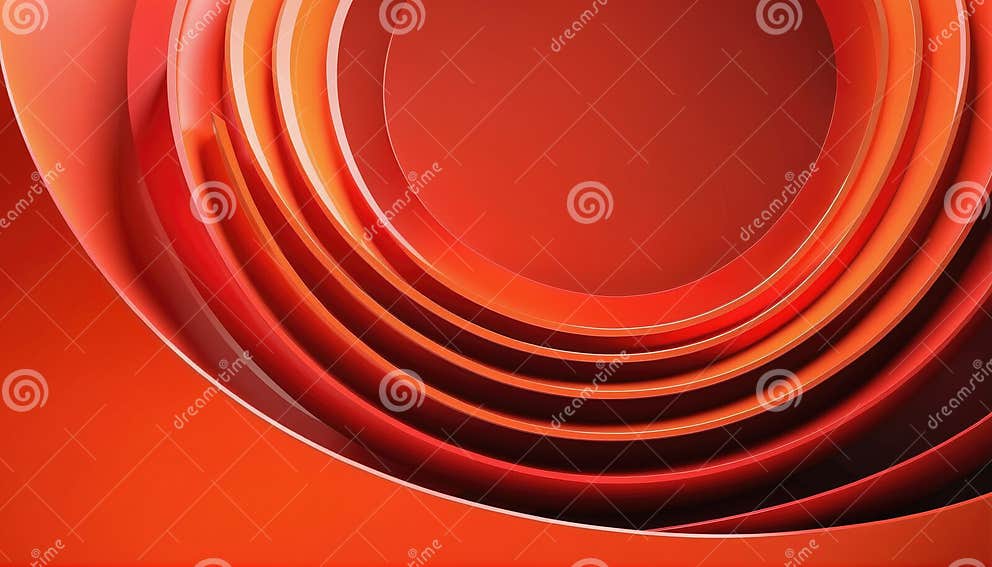 Circular Patterns in Vibrant Red Colors Create a Striking Visual Effect ...