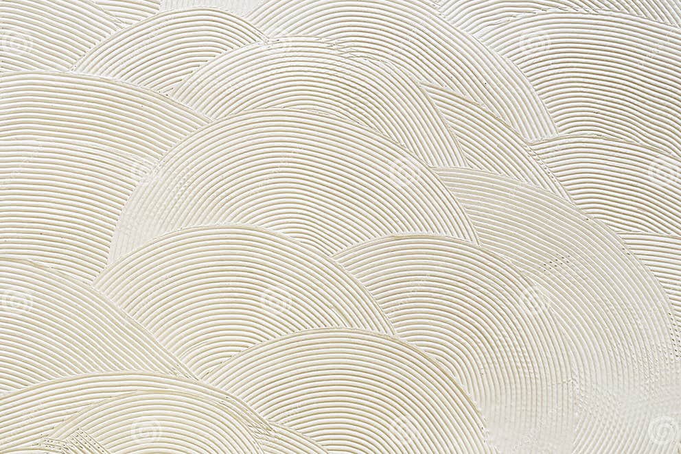 Circular Patterns on White Plaster. Abstract Texture Stock Photo ...
